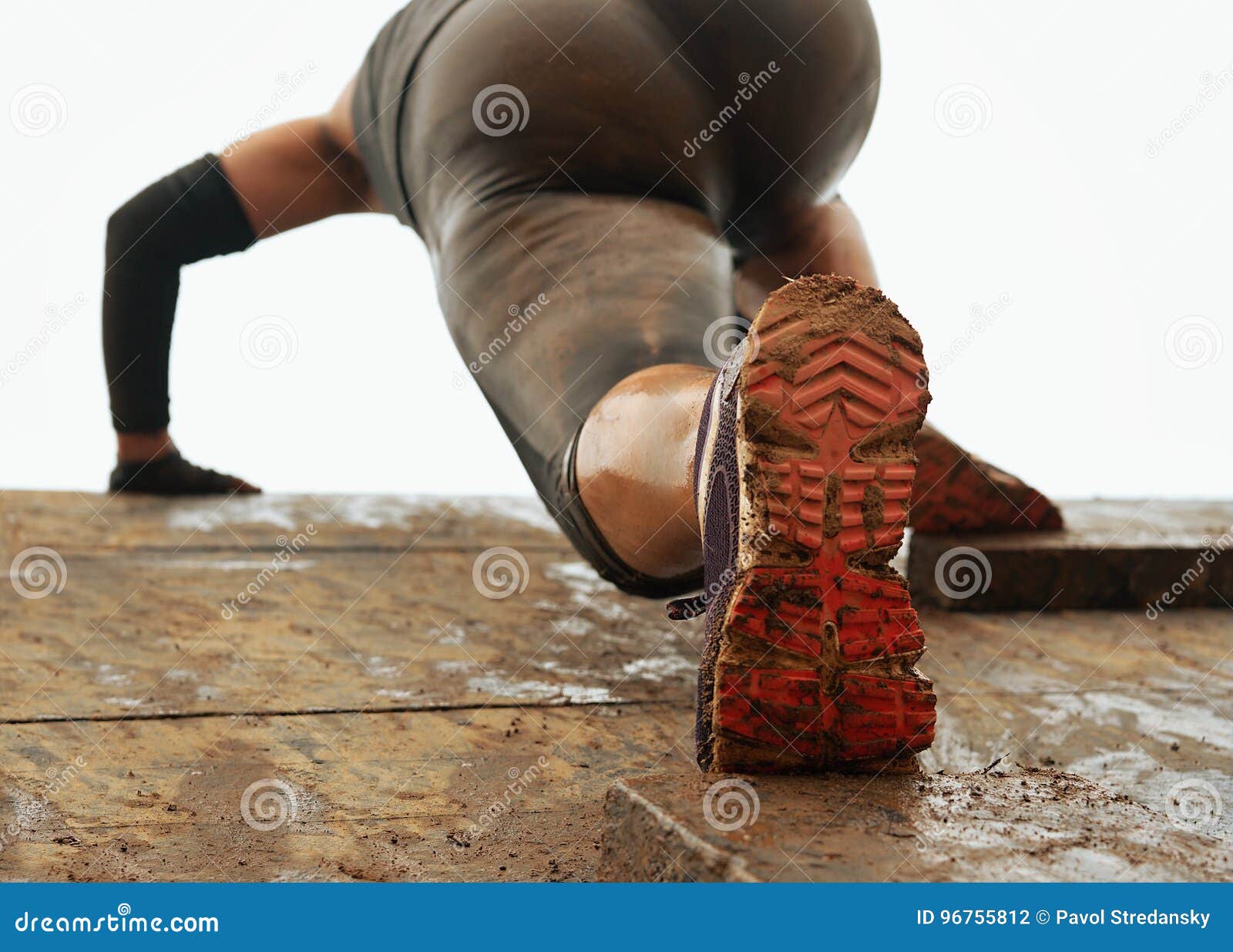Mud race runners stock photo. Image of sportswear, motion - 96755812