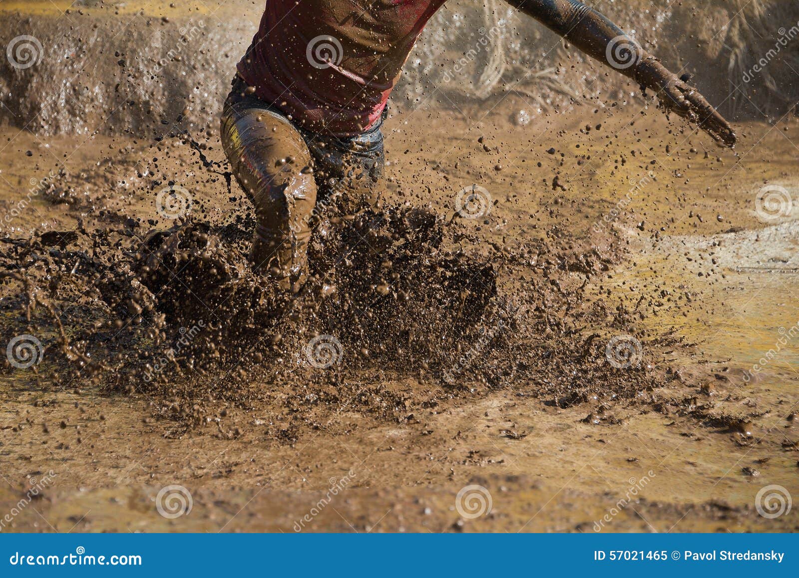 Mud race runners stock image. Image of water, dust, exercise - 57021465