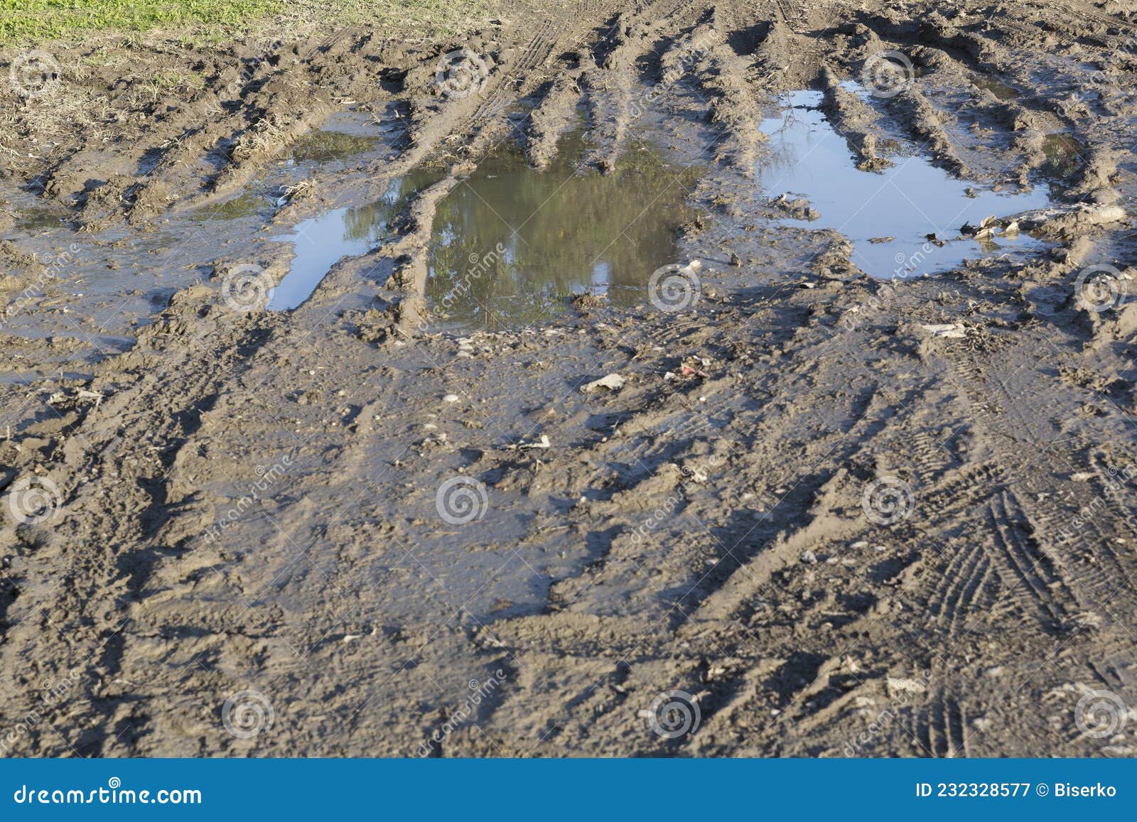 Mud after the rain stock image. Image of pollution, dirt - 232328577