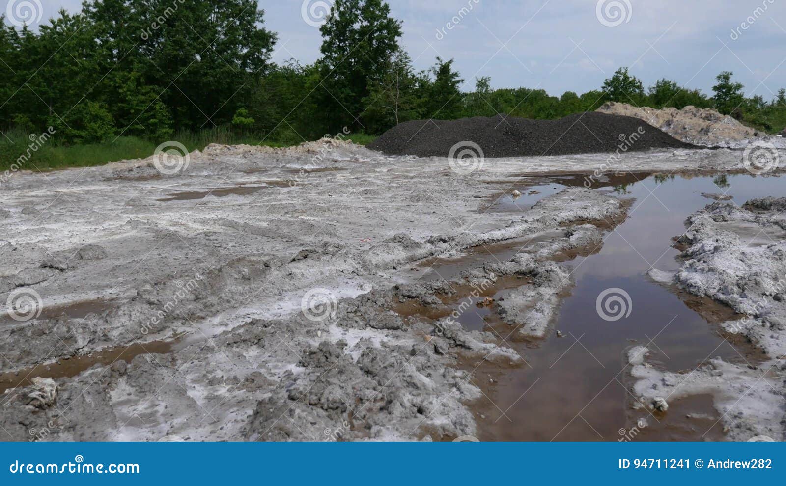 Mud and Raining - Focus on the Ground Stock Image - Image of land ...