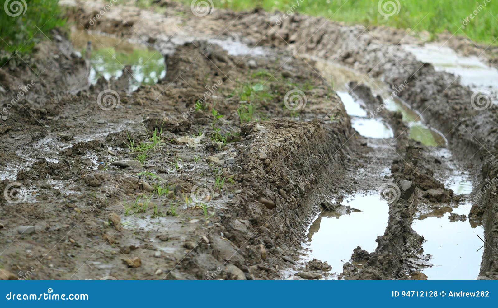 Mud and Raining - Focus on the Ground Stock Photo - Image of arid ...