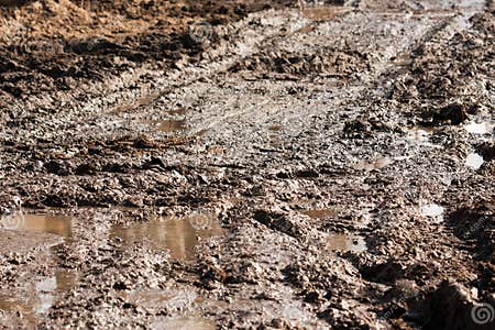 Mud road track stock photo. Image of gravel, land, nature - 18520394