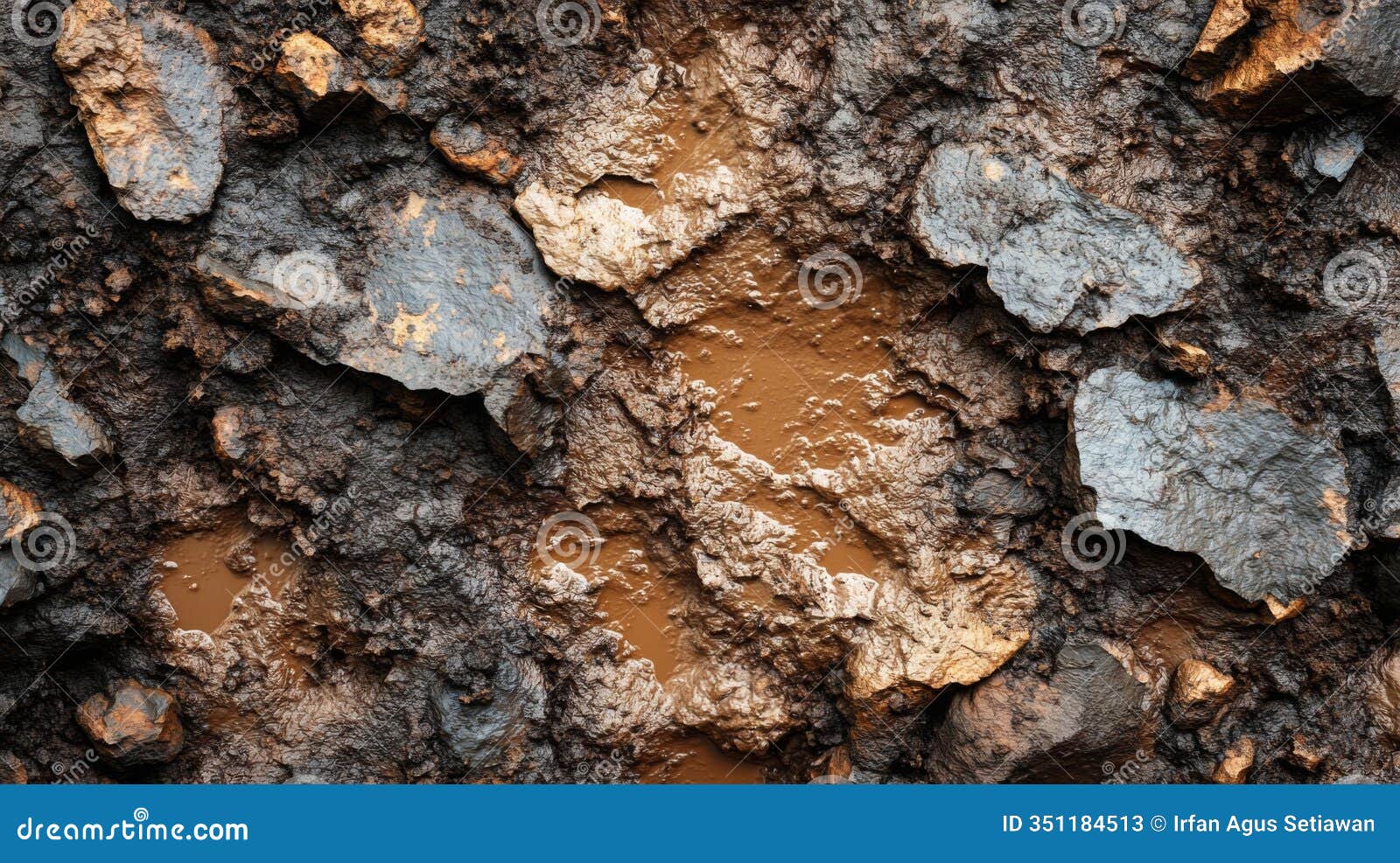 Mud and Rocks Intertwined Natural Texture Stock Illustration ...