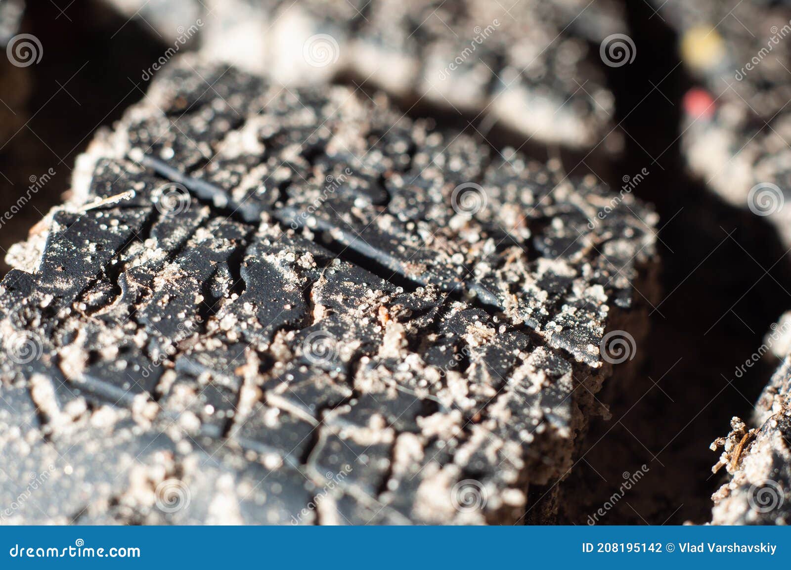 Mud Rubber with Good Tread Close-up in Mud, Close-up Stock Photo ...