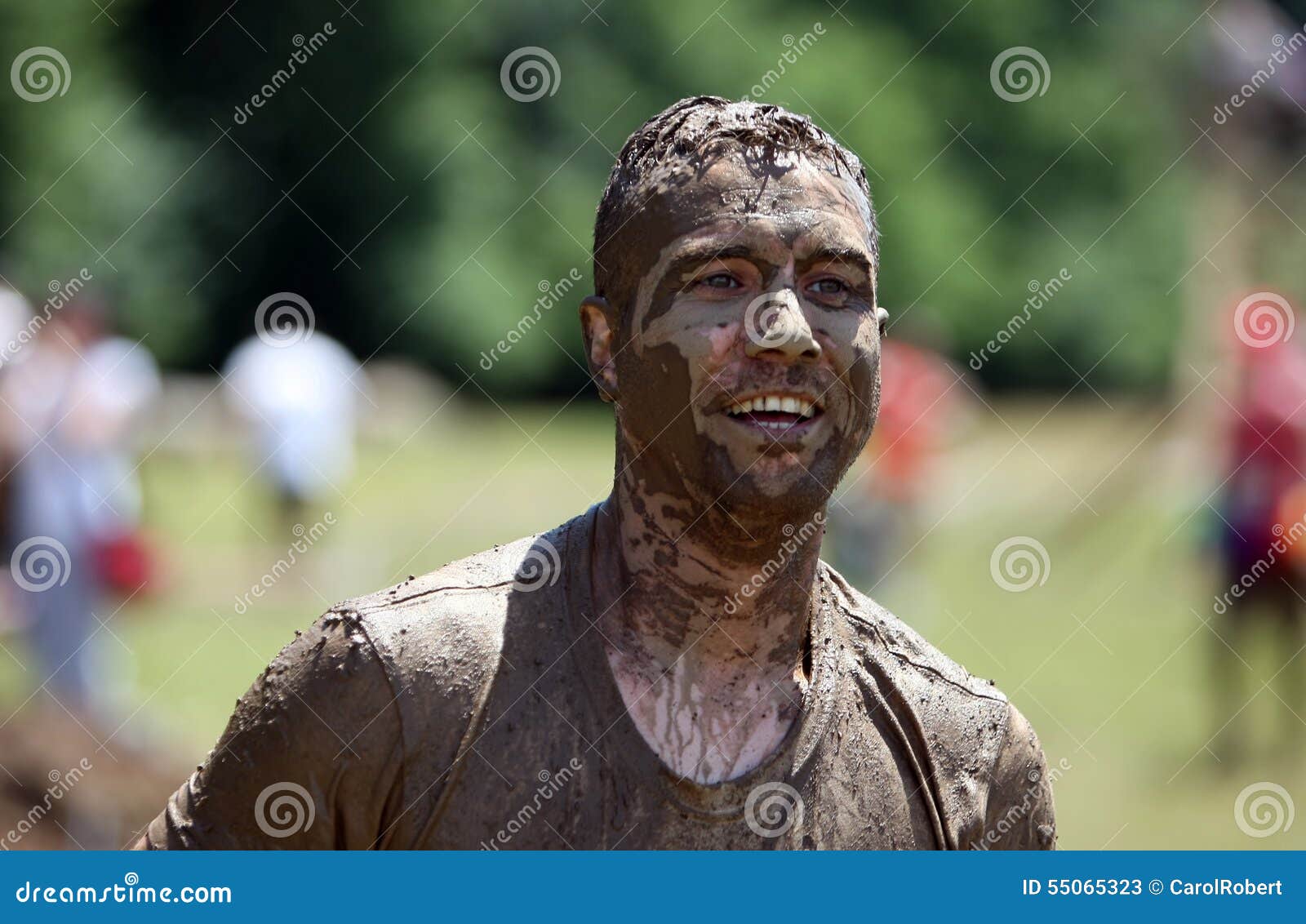 Mud running editorial stock photo. Image of sport, woman - 55065323