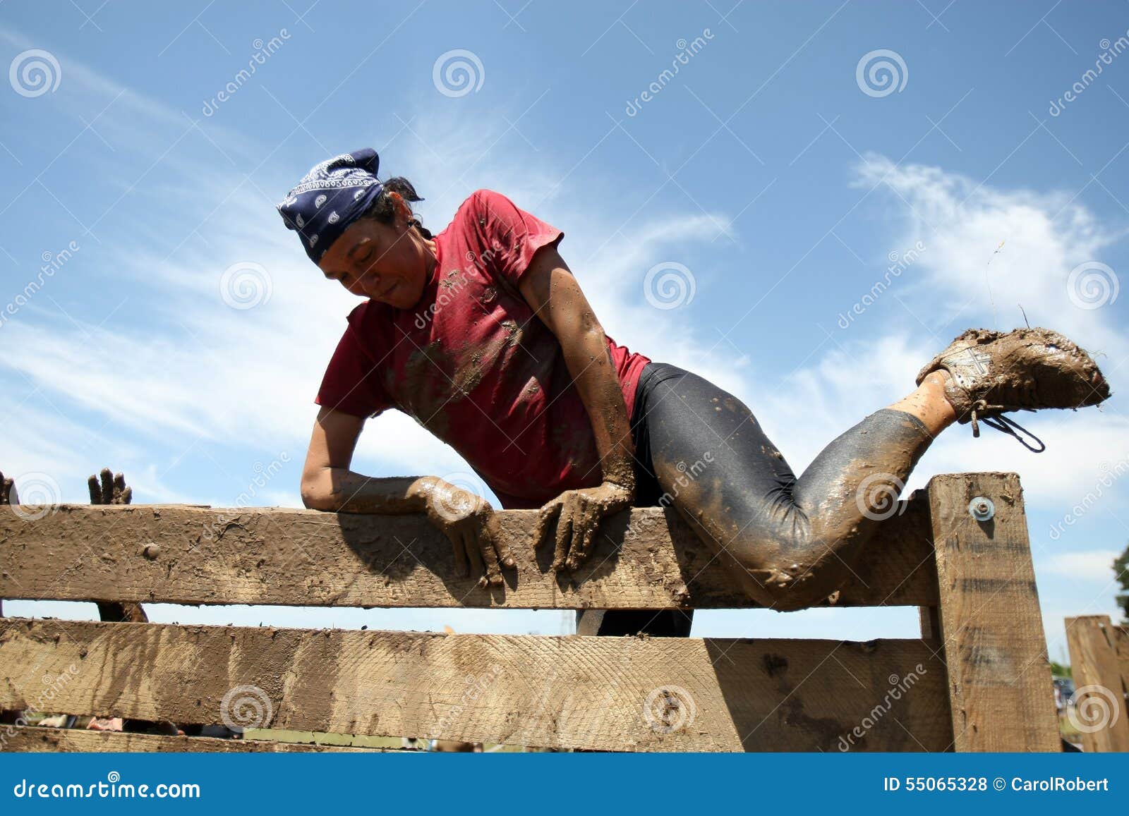 Mud running editorial stock photo. Image of competing - 55065328