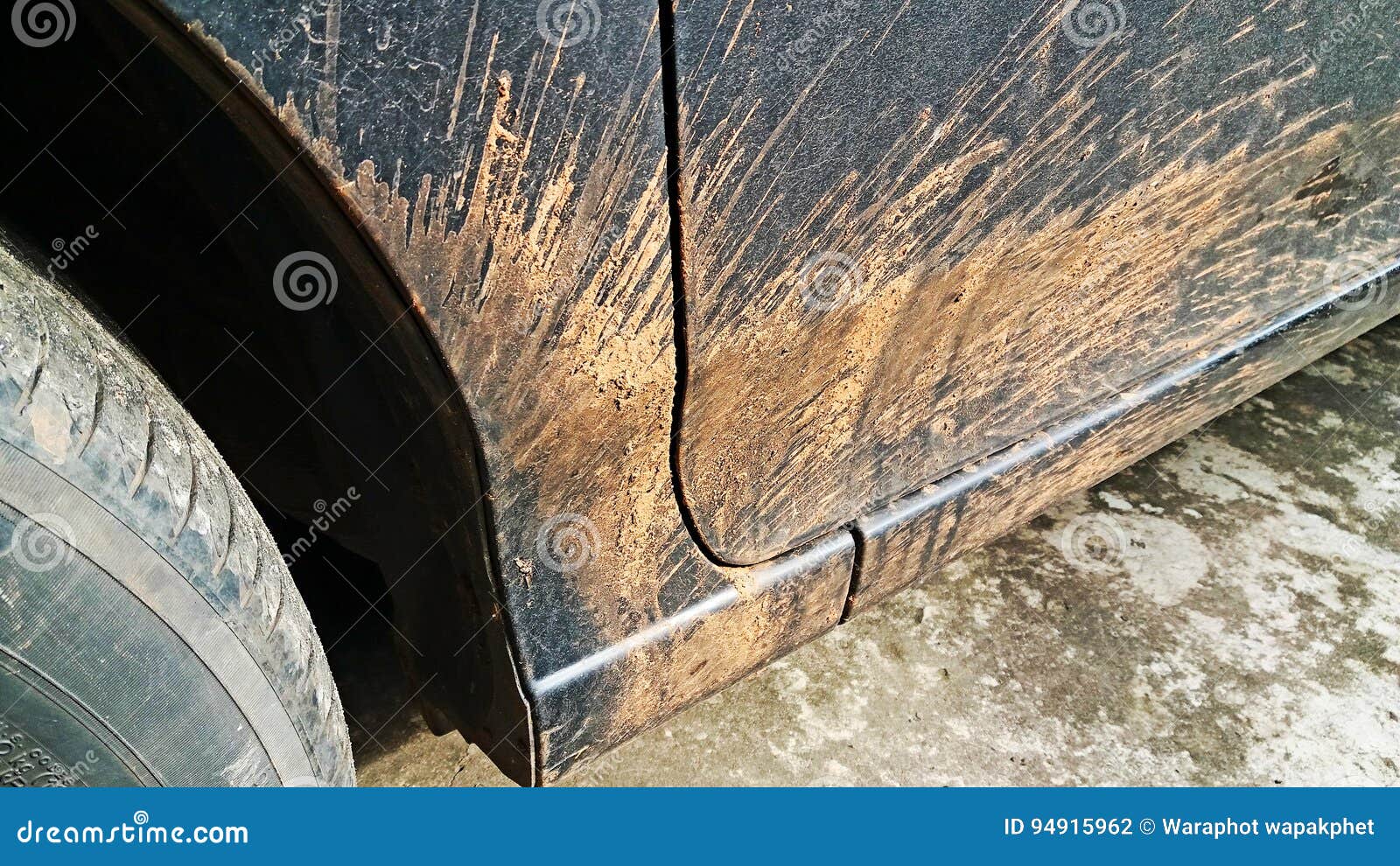 Mud Smear on the Side of the Car. Stock Photo - Image of pattern ...