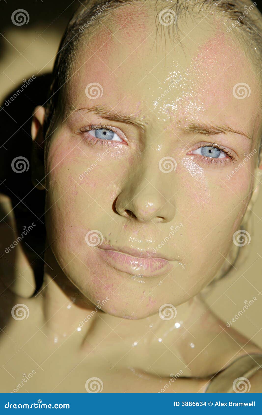 Mud Spa stock photo. Image of mineral, girl, muddy, portrait - 3886634