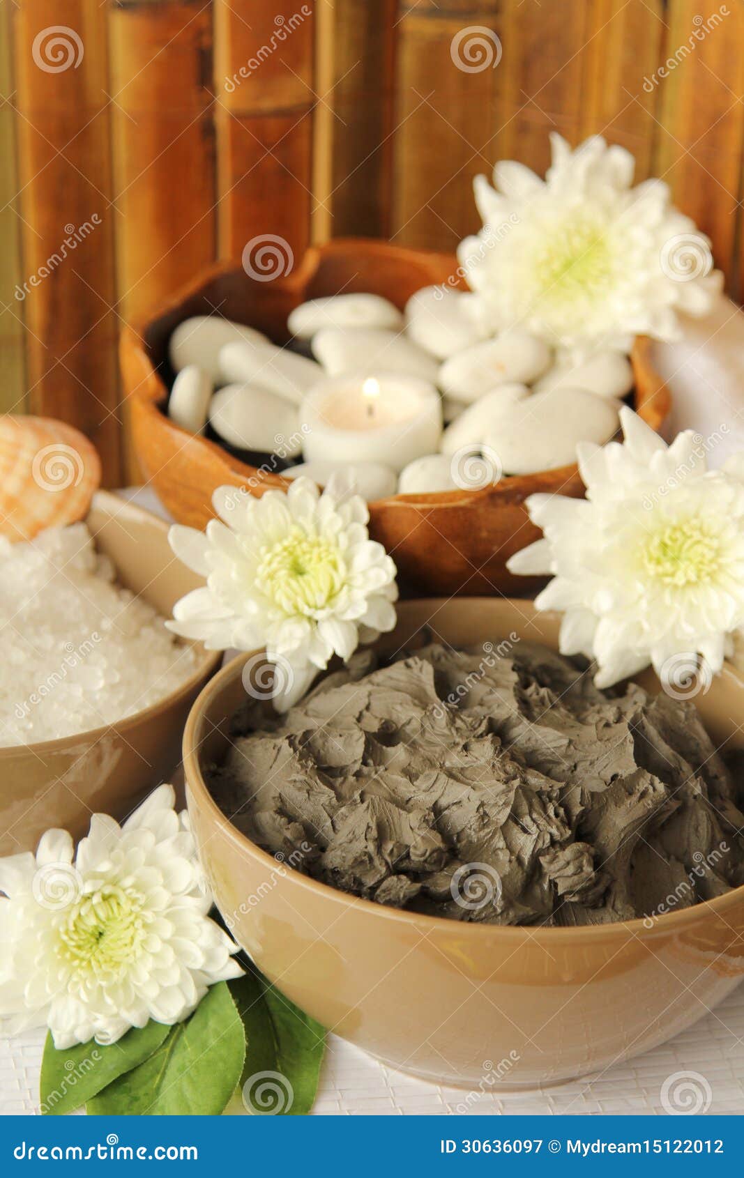 Mud spa stock image. Image of green, garden, candle, body - 30636097