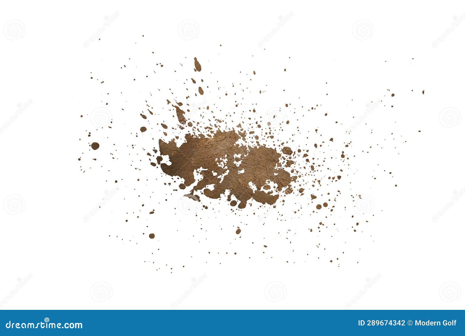 Mud Splash Isolated on White Background. Stock Illustration ...
