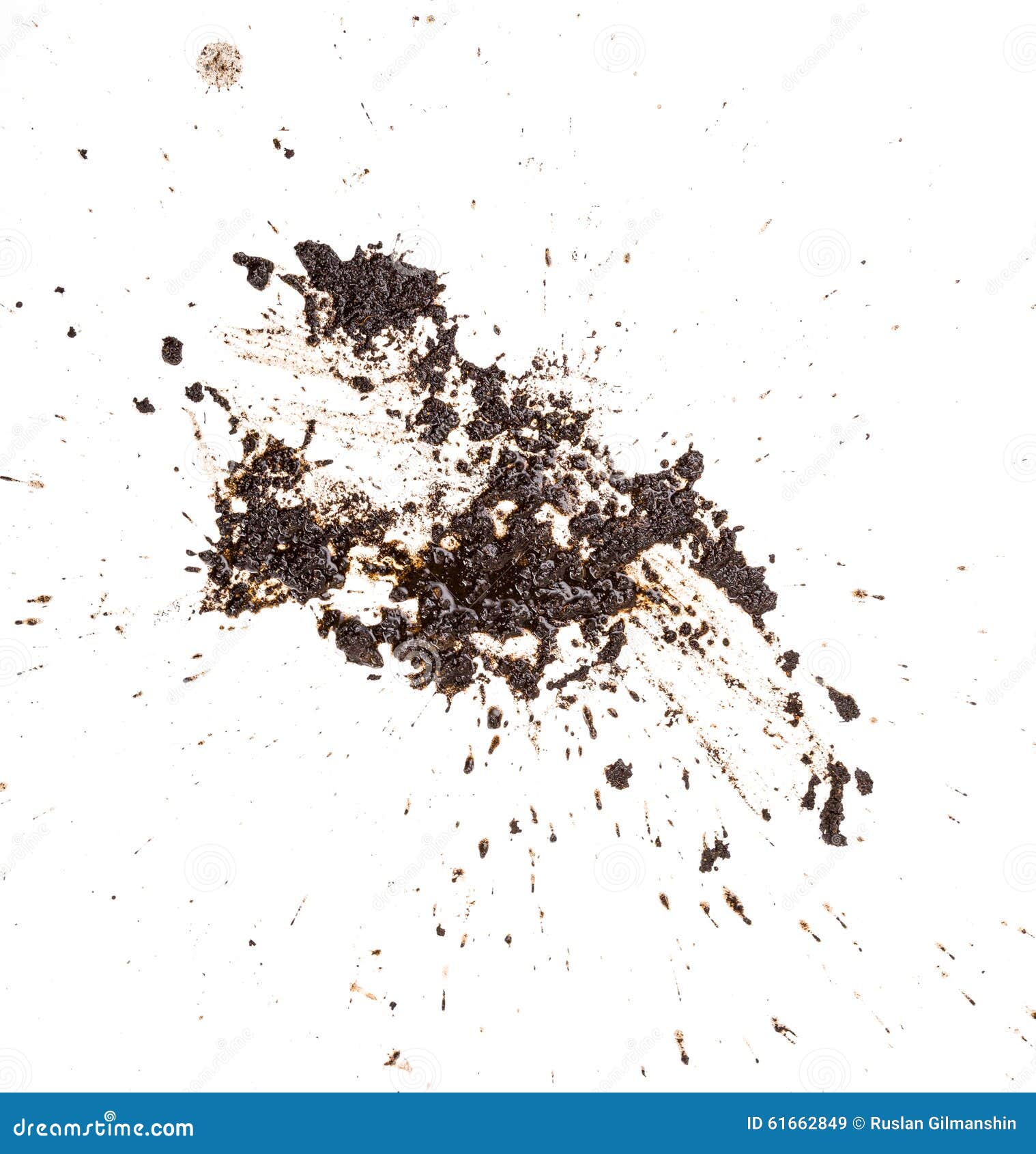 Mud Splat Pattern Isolated on a White Background Stock Image - Image of ...