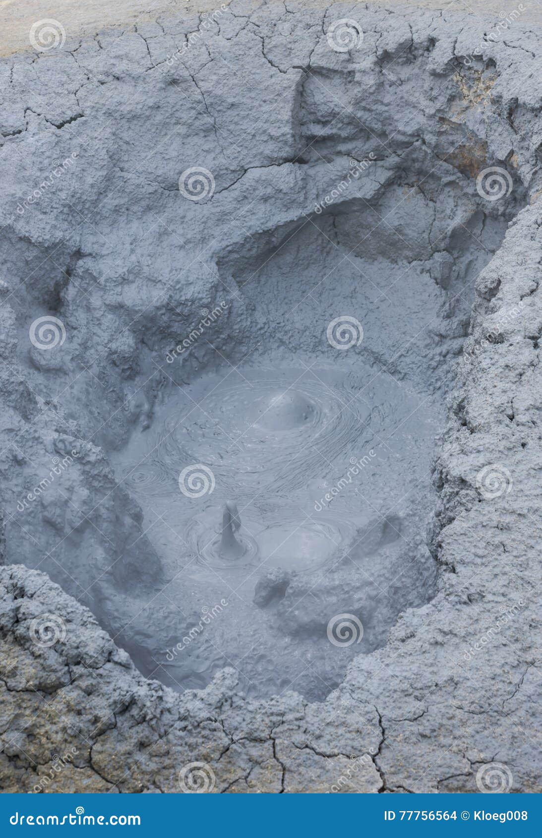 Mud and Steam Pit on Iceland, Hverarond Stock Photo - Image of ...