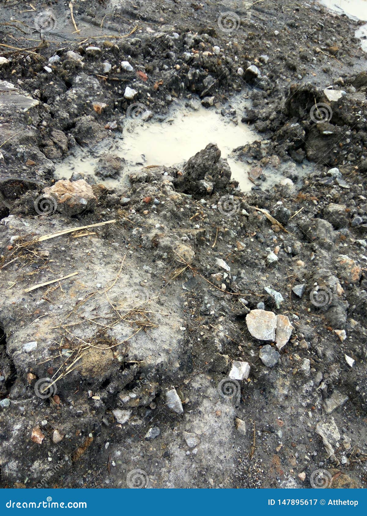 Mud and Stone and the Construction Site Stock Image - Image of ...