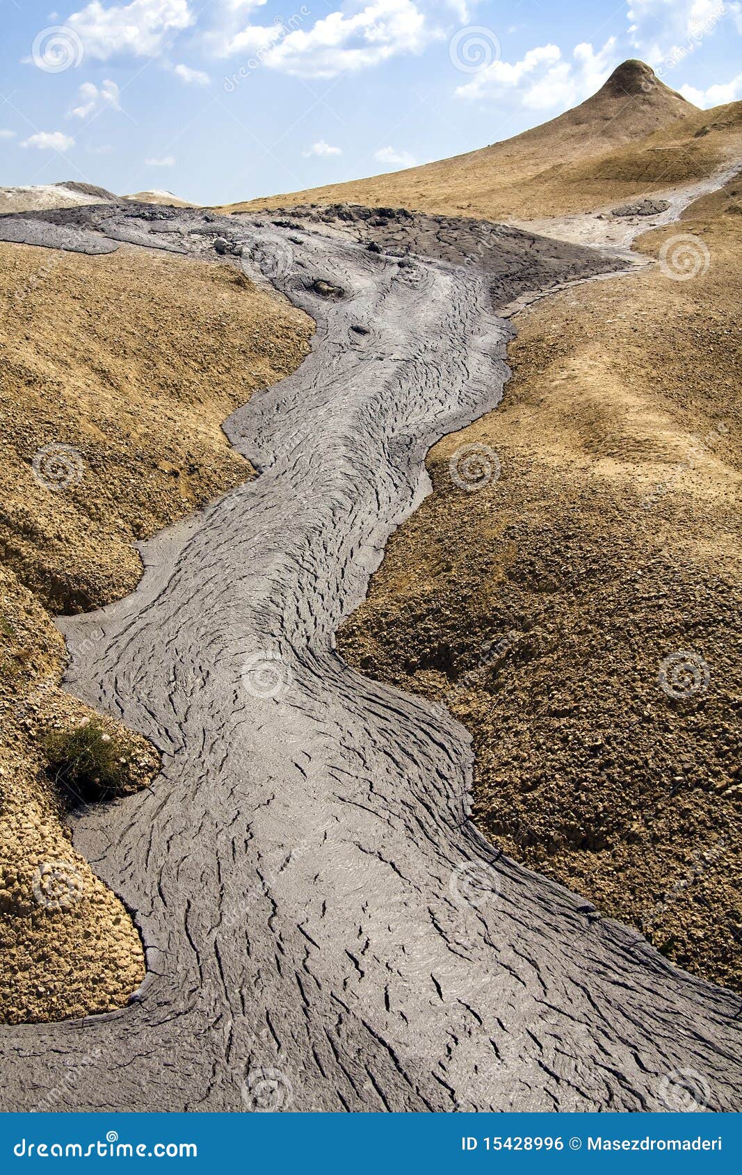 Mud volcano stock photo. Image of geology, barren, arid - 15428996