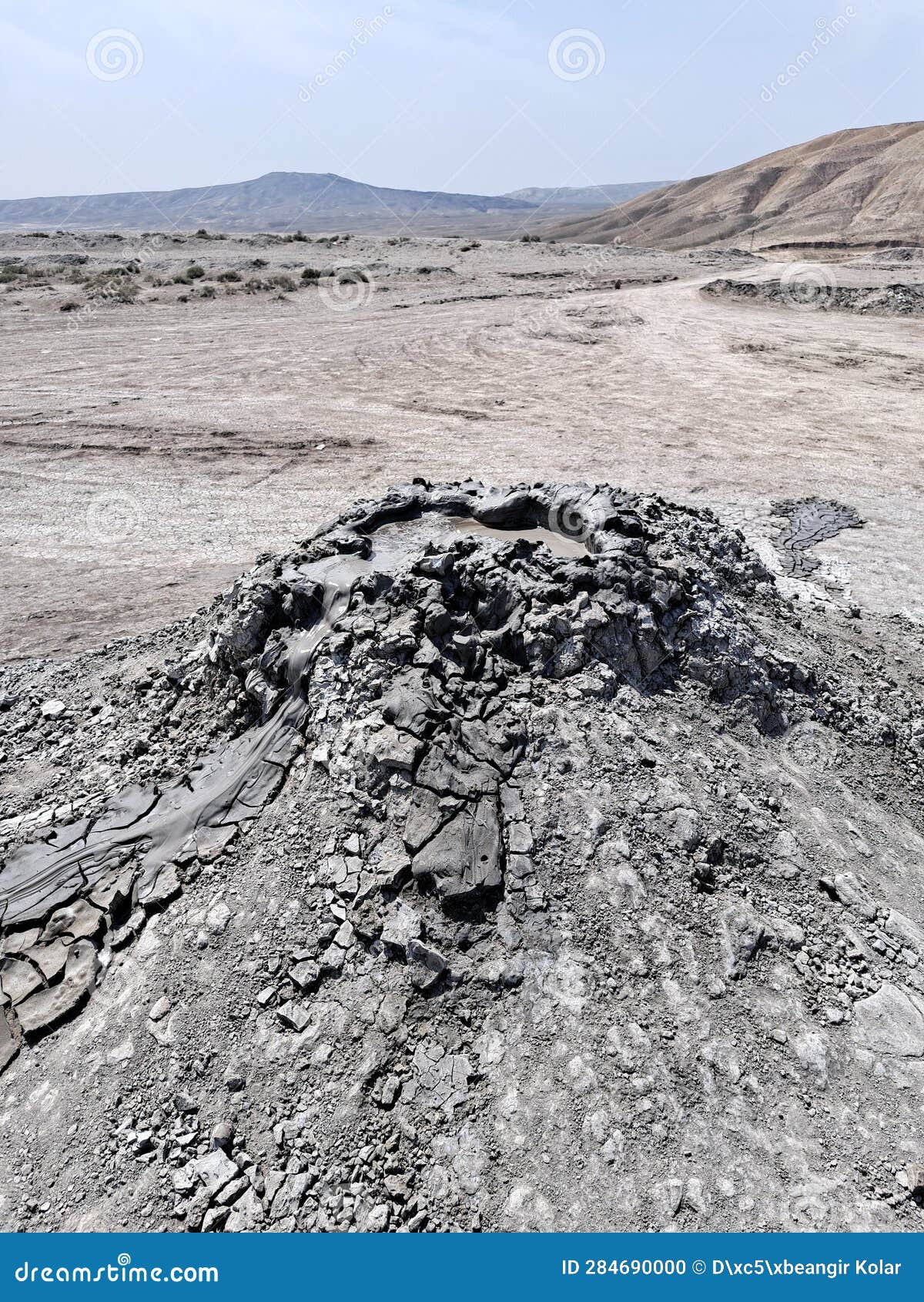 Mud volcano in Azerbaijan stock photo. Image of geology - 284690000