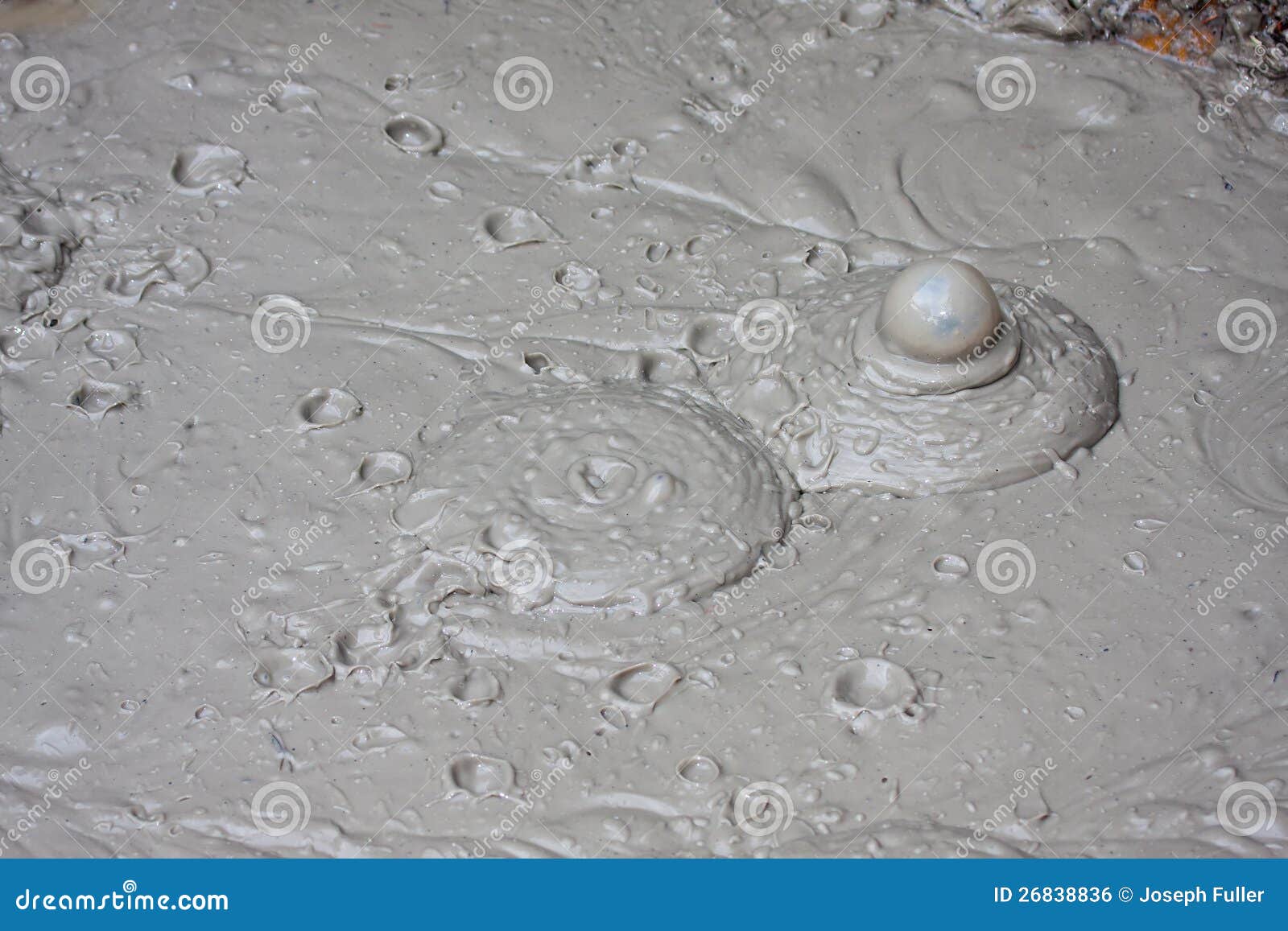 Mud volcano boiling stock photo. Image of landscape, boil - 26838836