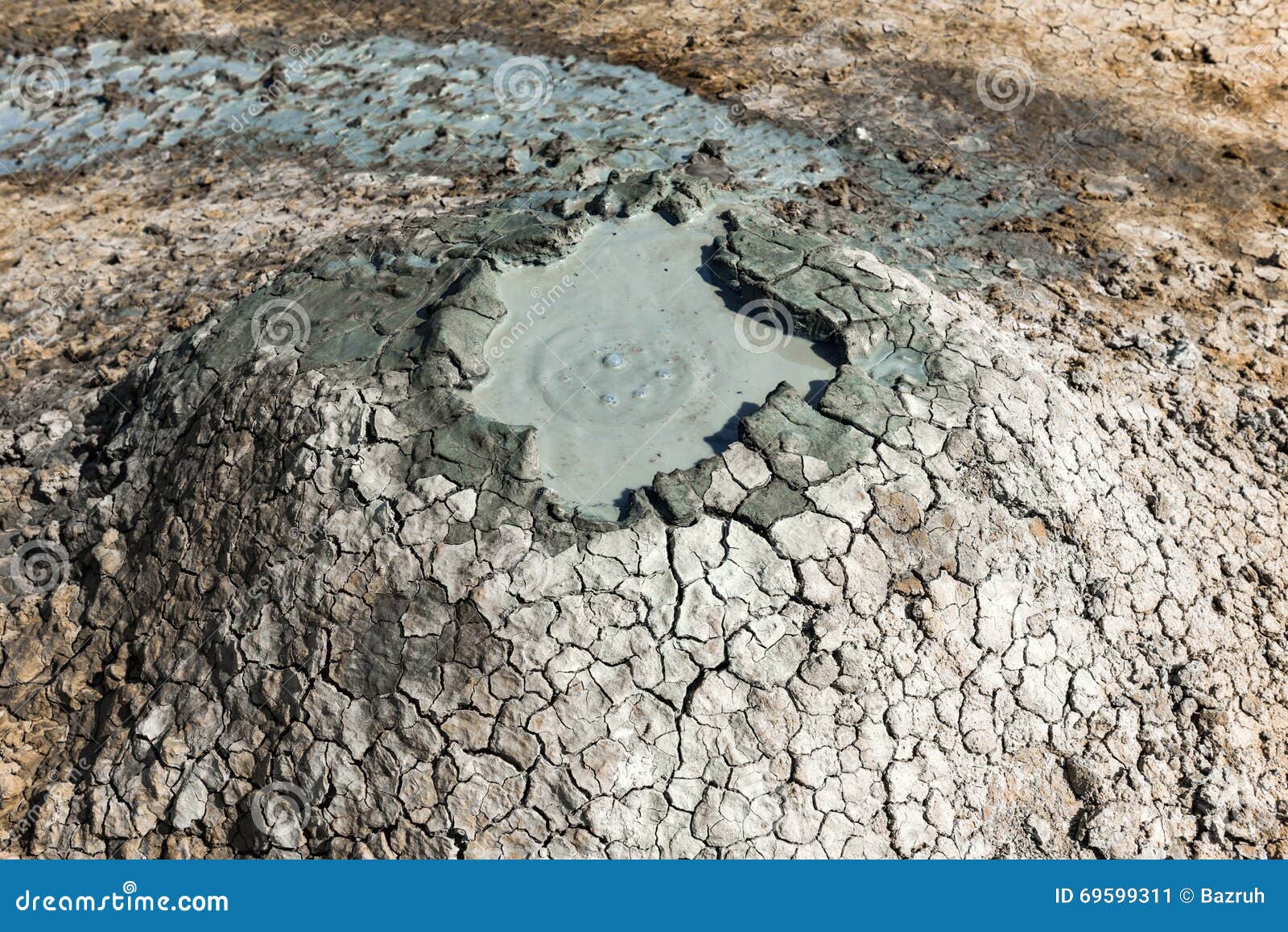 Mud volcano stock image. Image of angry, baku, bang, cracked - 69599311