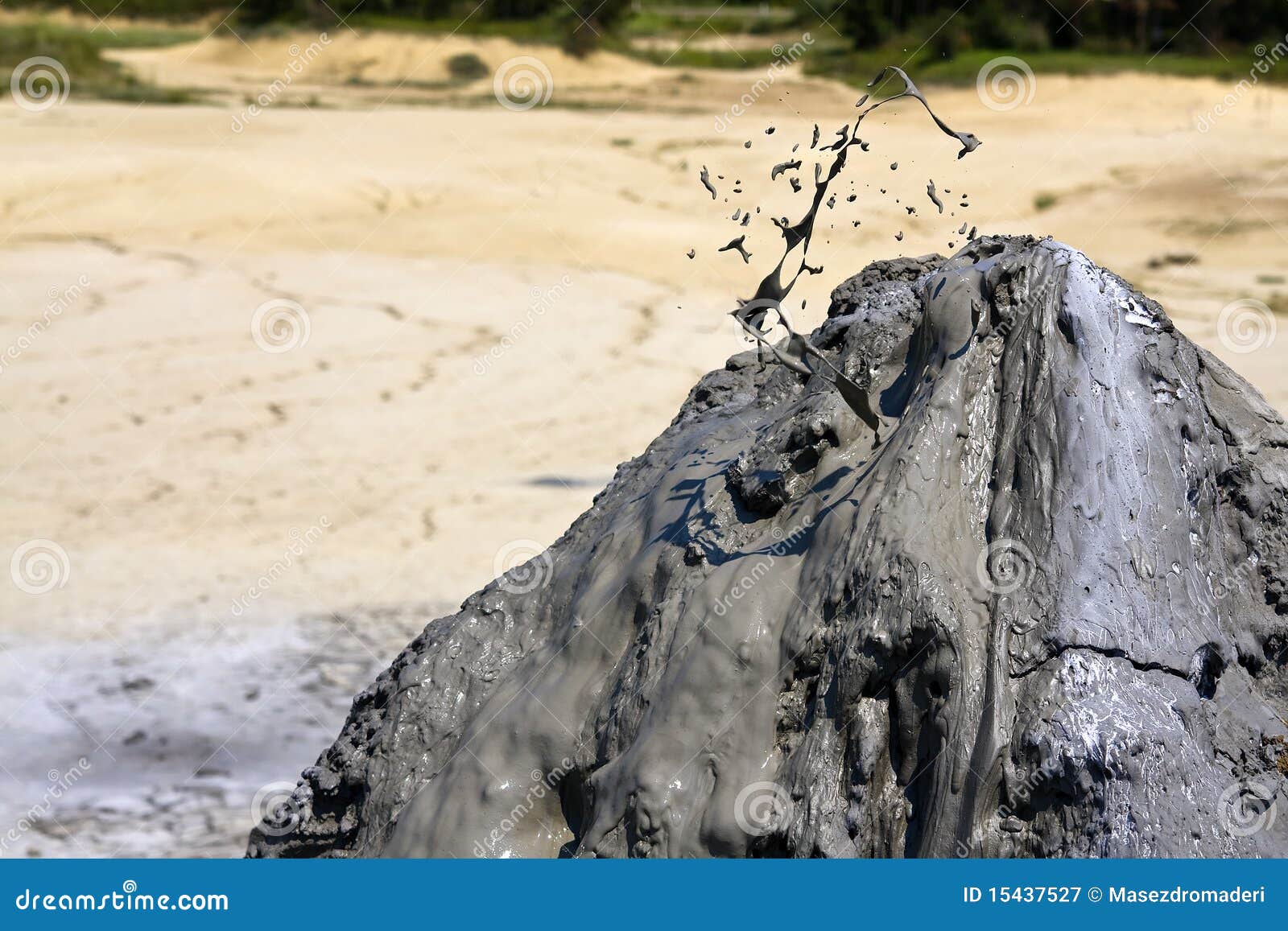 Mud volcano erupting stock image. Image of buzau, arid - 15437527