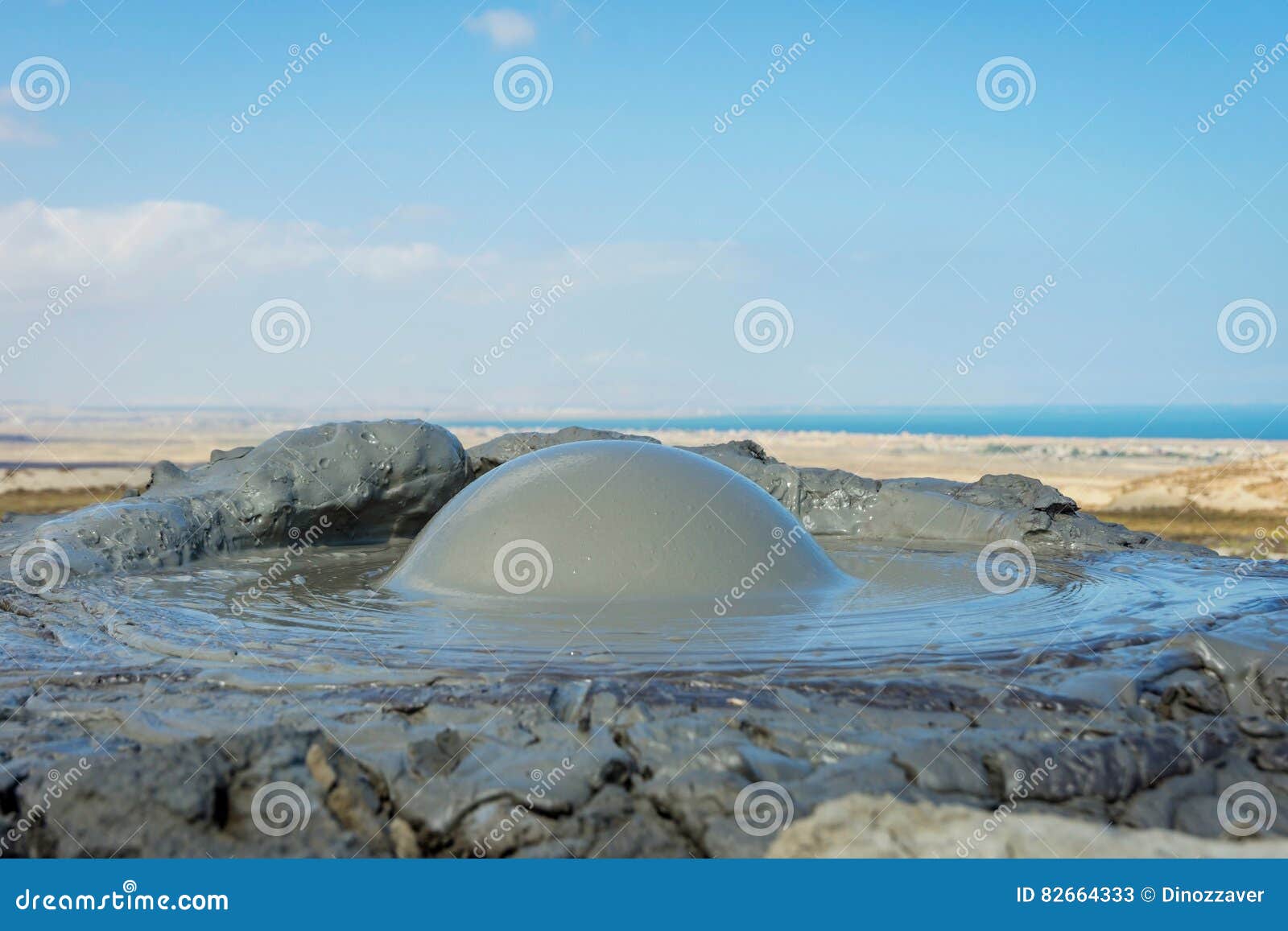 Mud Volcano Erupting Mud, Gobustan, Azerbaijan Stock Image - Image of ...