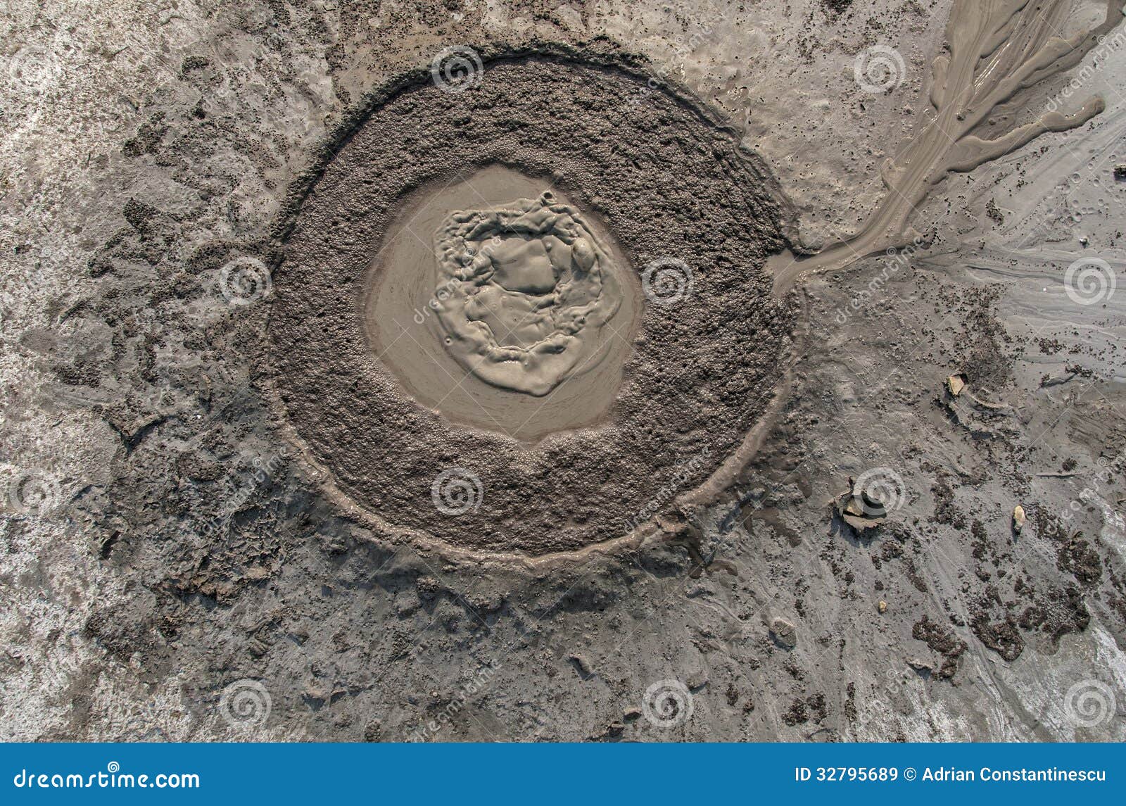 Mud volcano eruption stock image. Image of rock, geology - 32795689