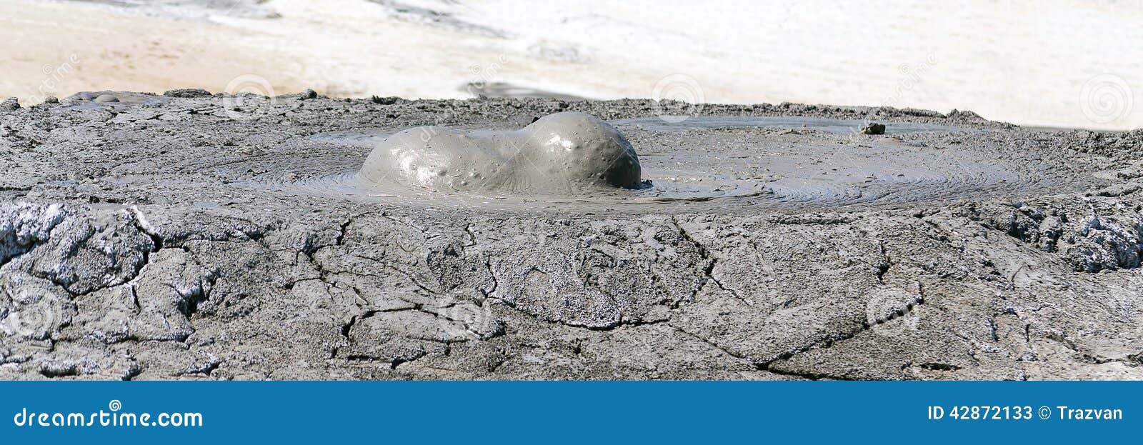 Mud volcano eruption stock image. Image of cloudy, noroiosi - 42872133