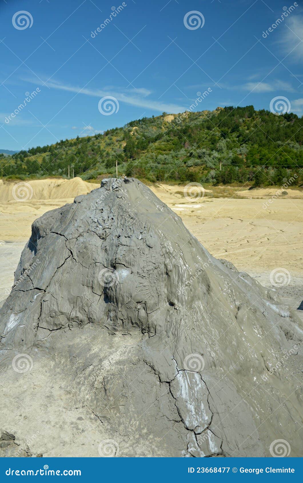 Mud Volcano Formation, Buzau, Romania Stock Image - Image of methane ...