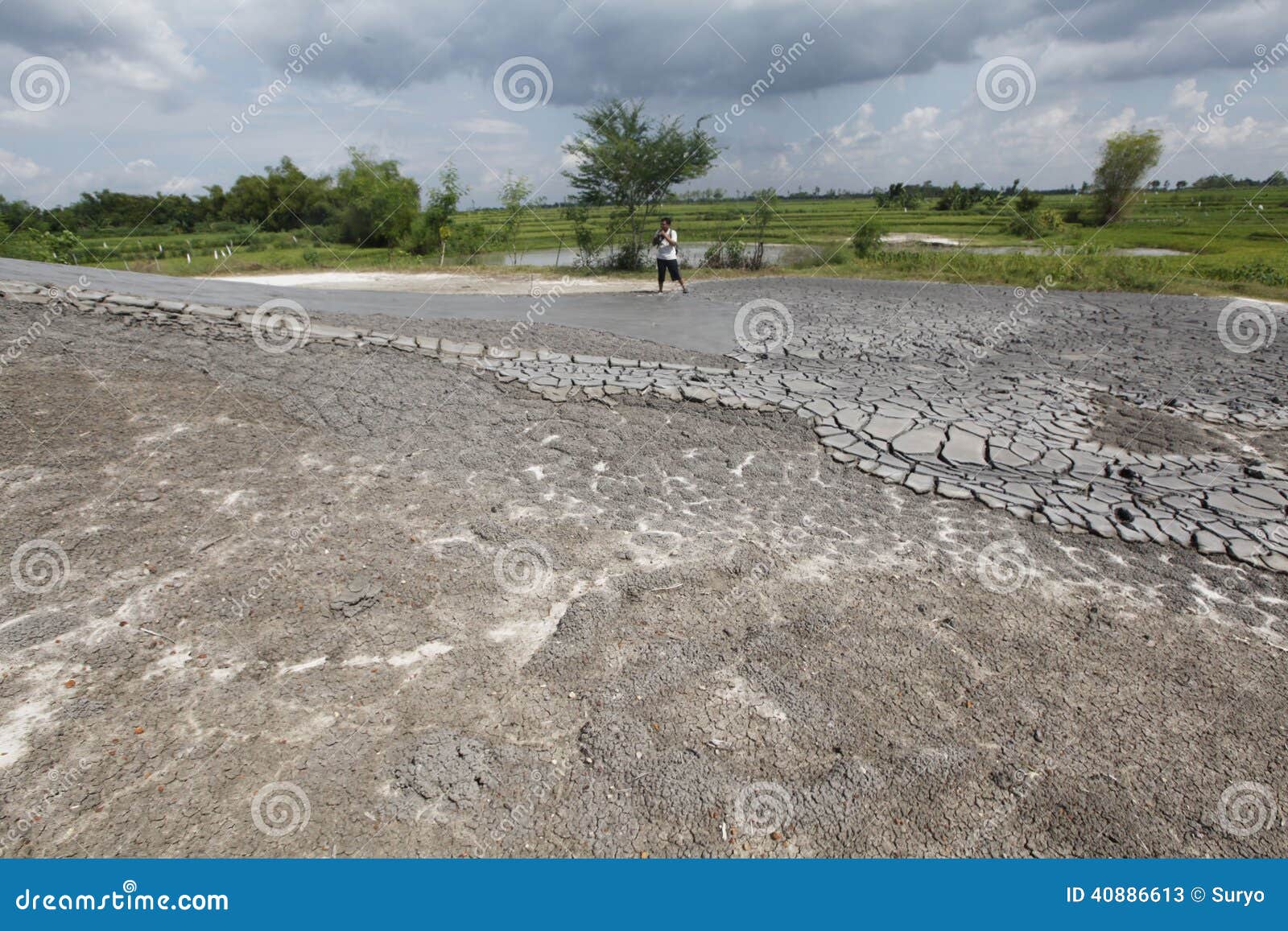 Mud volcano editorial stock photo. Image of grobogan - 40886613