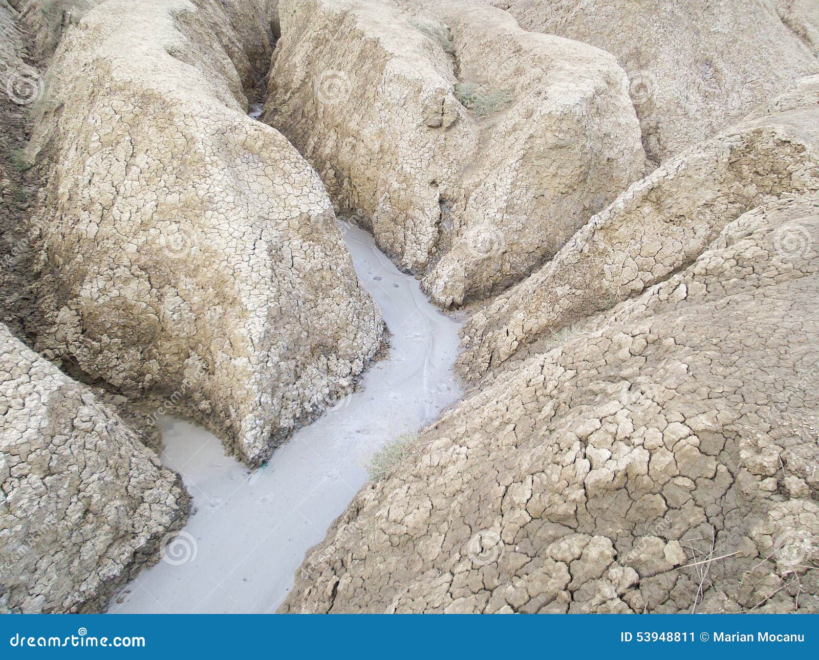 Mud volcano stock image. Image of rivers, arid, liquid - 53948811