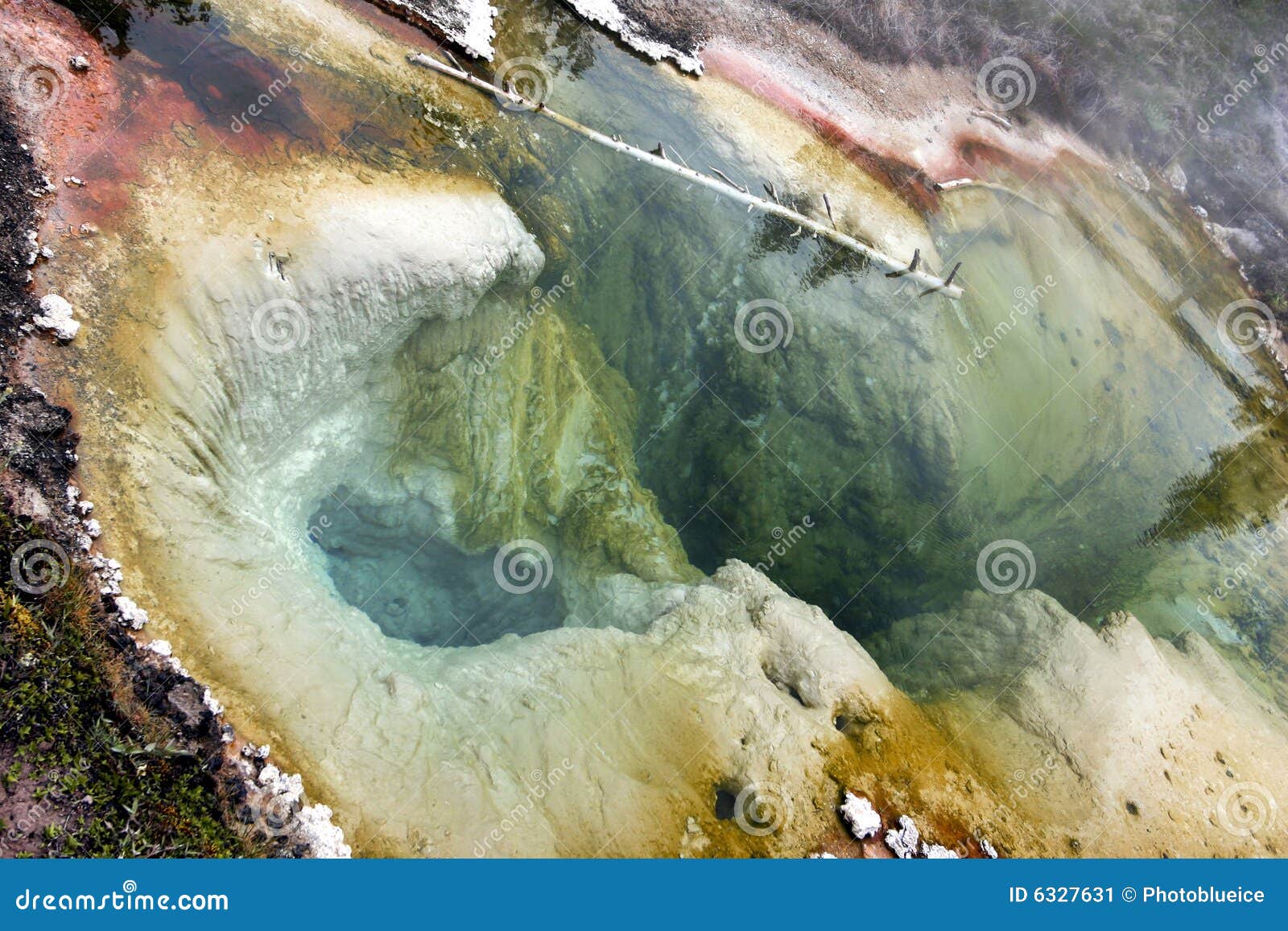 Mud Volcano Pool Area in Yellowstone National Park Stock Image - Image ...