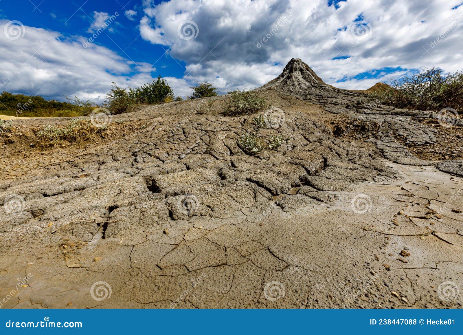 Mud Volcanoes of Berca in Romania Stock Photo - Image of crater ...