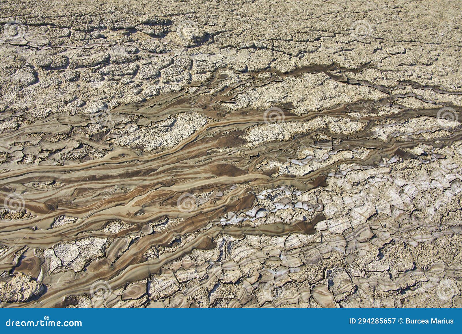 Mud Volcanoes from Which Flow Mud Rivers Stock Image - Image of ...