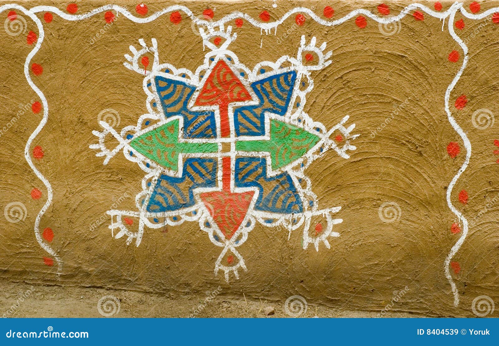 Mud wall painting in India stock image. Image of architecture - 8404539