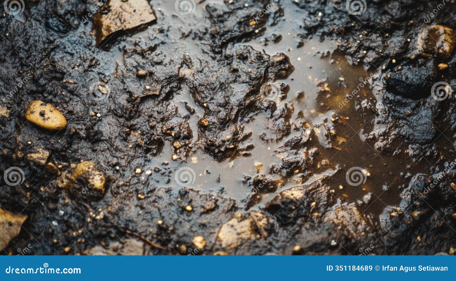 Mud Water Texture with Small Stones and Debris Stock Illustration ...