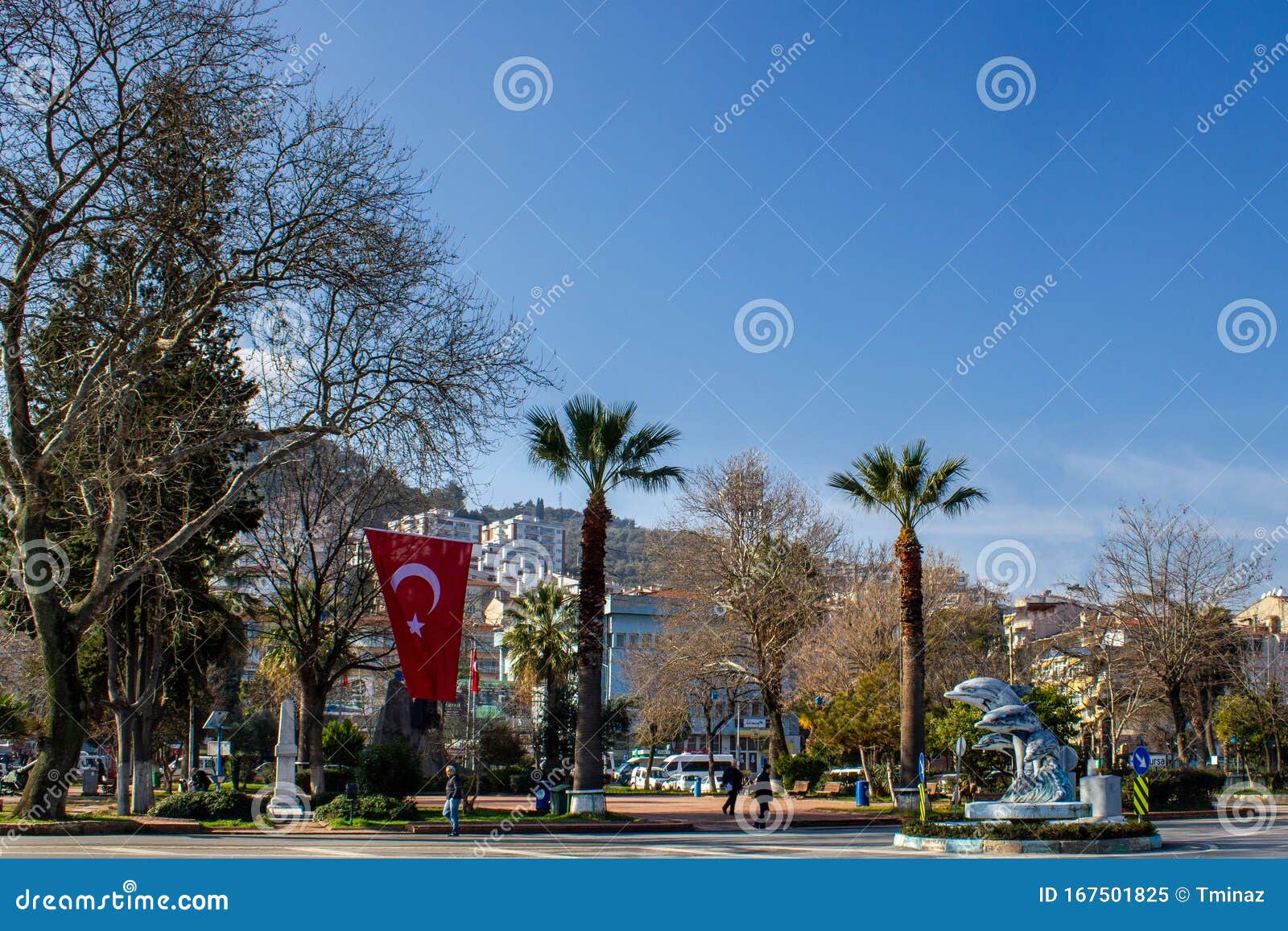 Mudanya Central Square and Park. Bursa, Turkey Editorial Image - Image ...