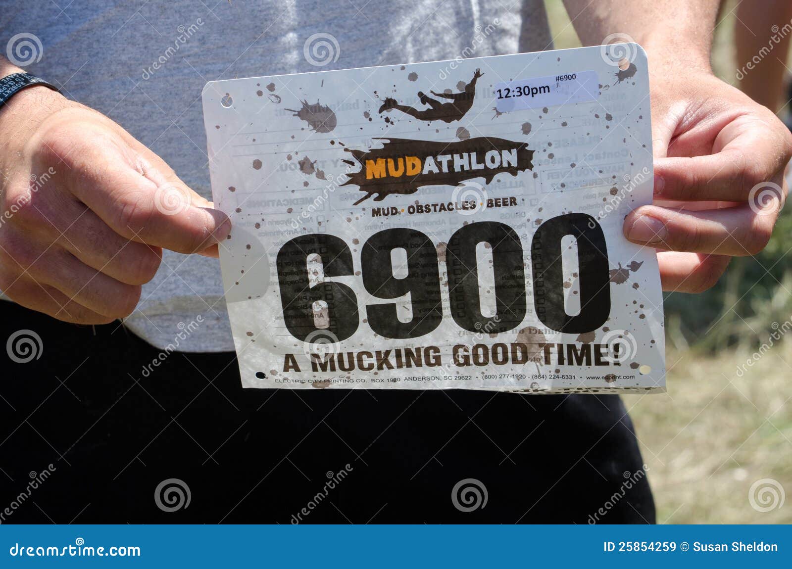 Mudathlon Contestant Number Editorial Stock Image - Image of festival ...