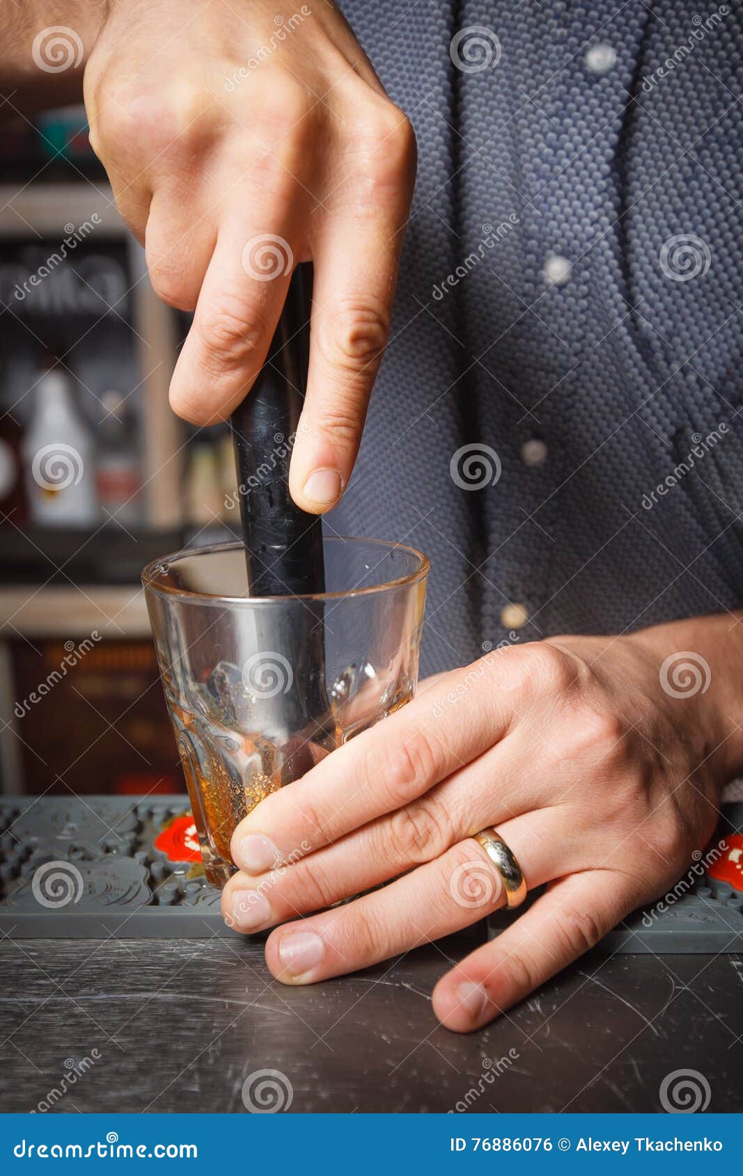 Muddler Bartender in a Nightclub Stock Photo - Image of cocktail ...