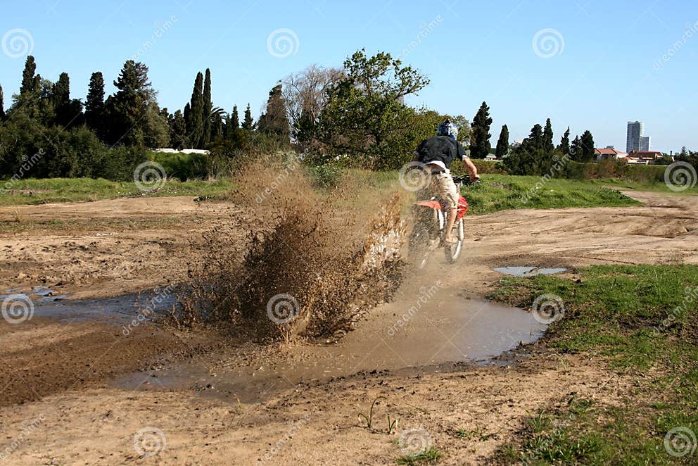Muddy Biker stock photo. Image of sportman, track, helmit - 3116100