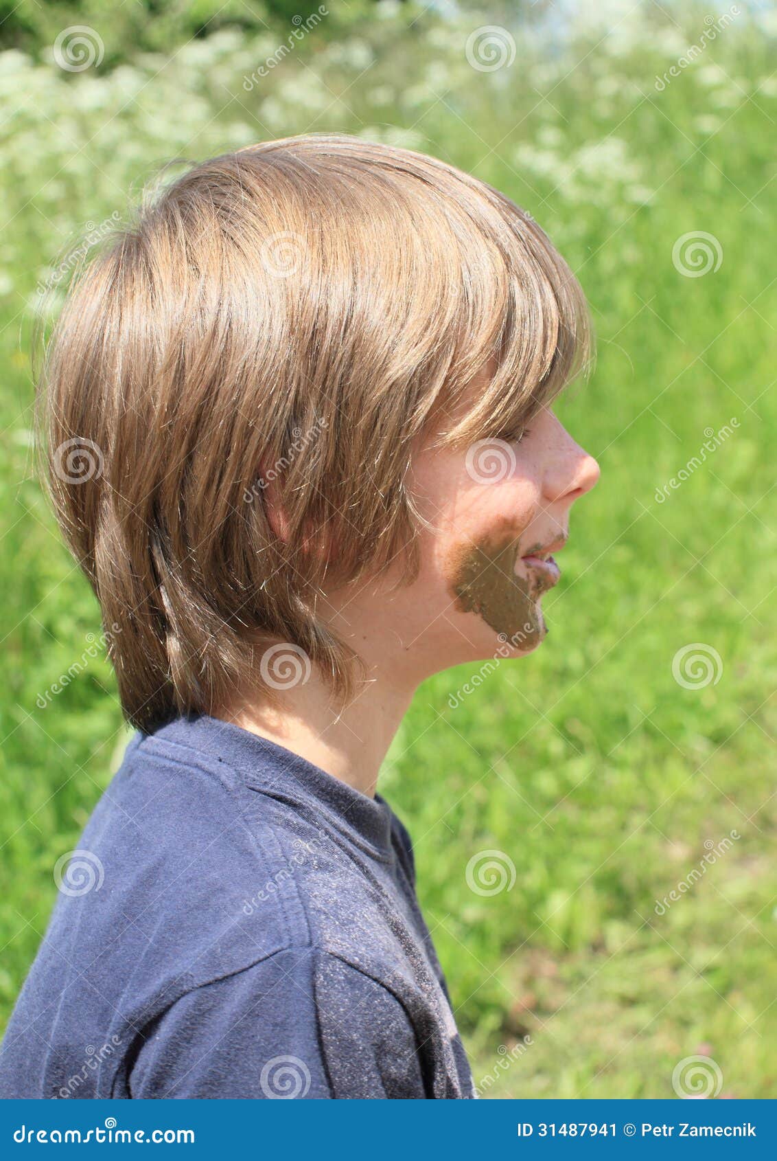 Muddy boy stock image. Image of messy, face, child, dirty - 31487941