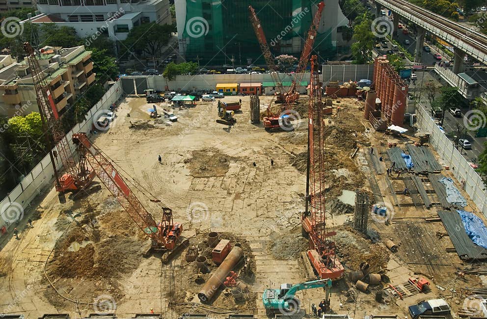 Muddy construction site stock image. Image of earth, city - 8614969