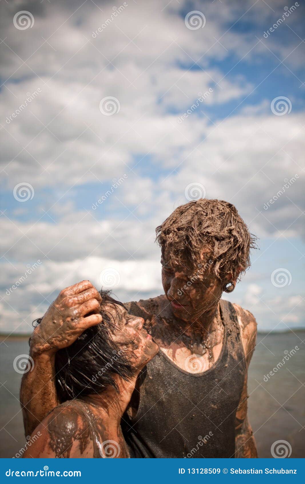 Muddy couple stock image. Image of sensuality, emotion - 13128509