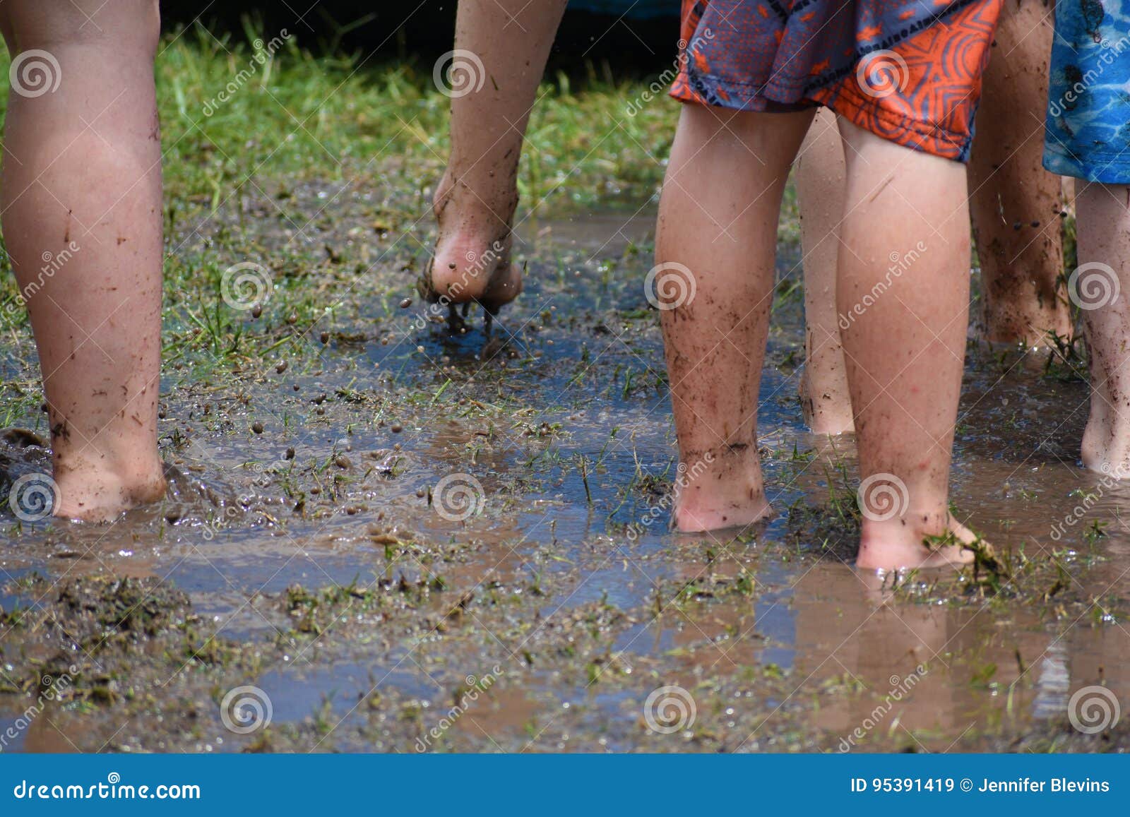 MUddy Feet stock image. Image of play, childrens, white - 95391419