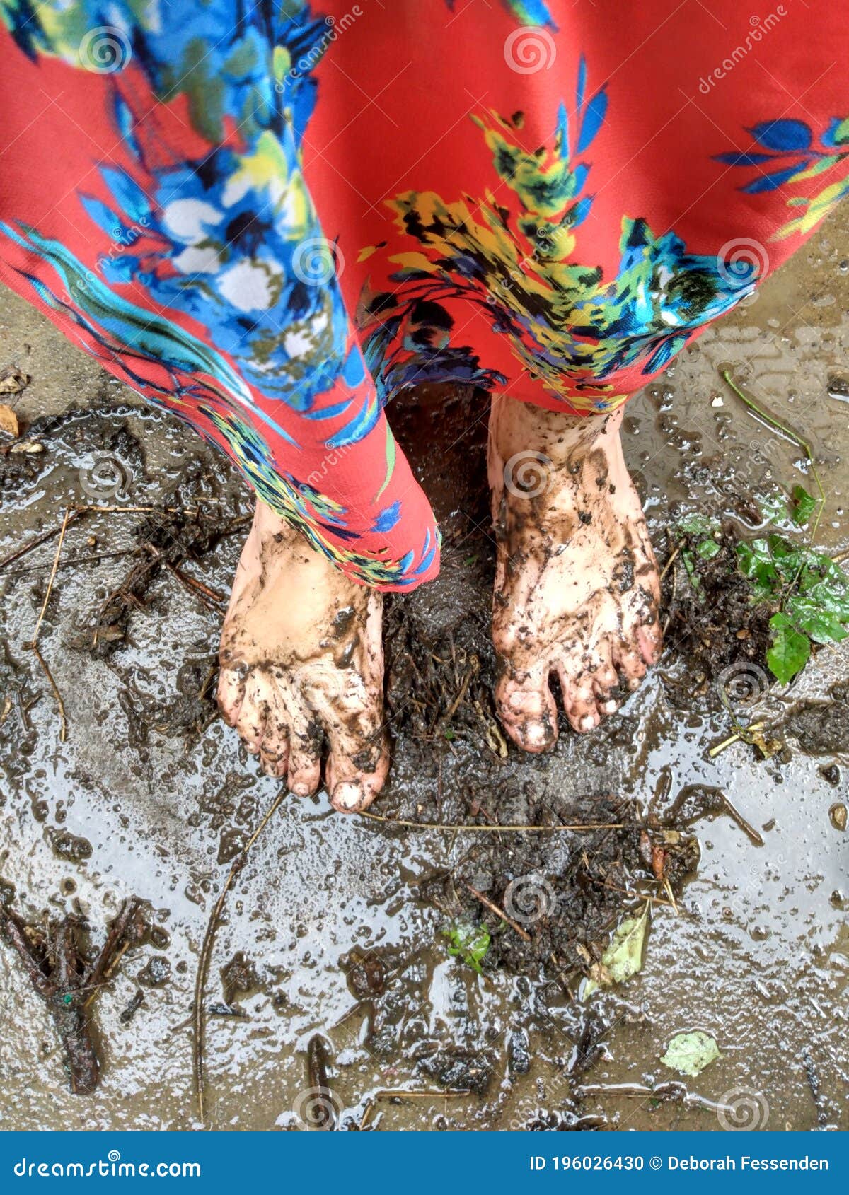 Muddy Feet stock photo. Image of muddy, dress, fetish - 196026430