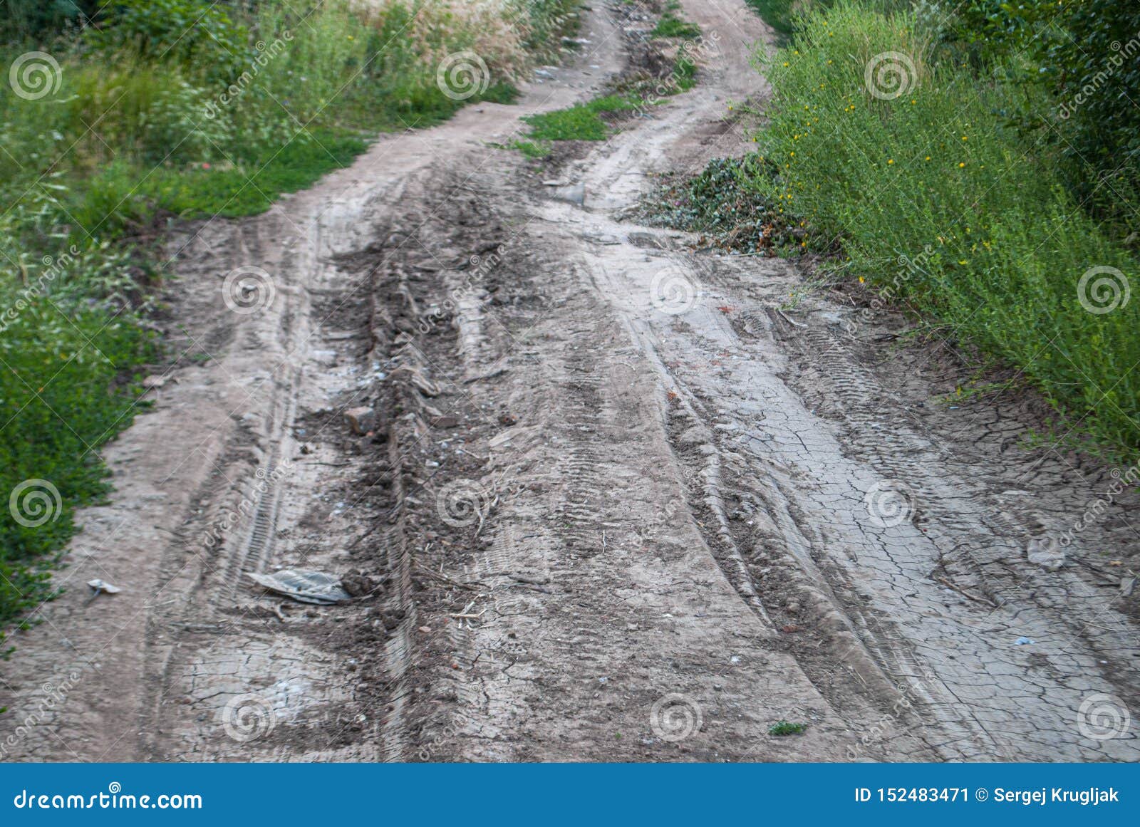The Muddy Ground after the Rain. Extreme Rural Road Stock Image - Image ...