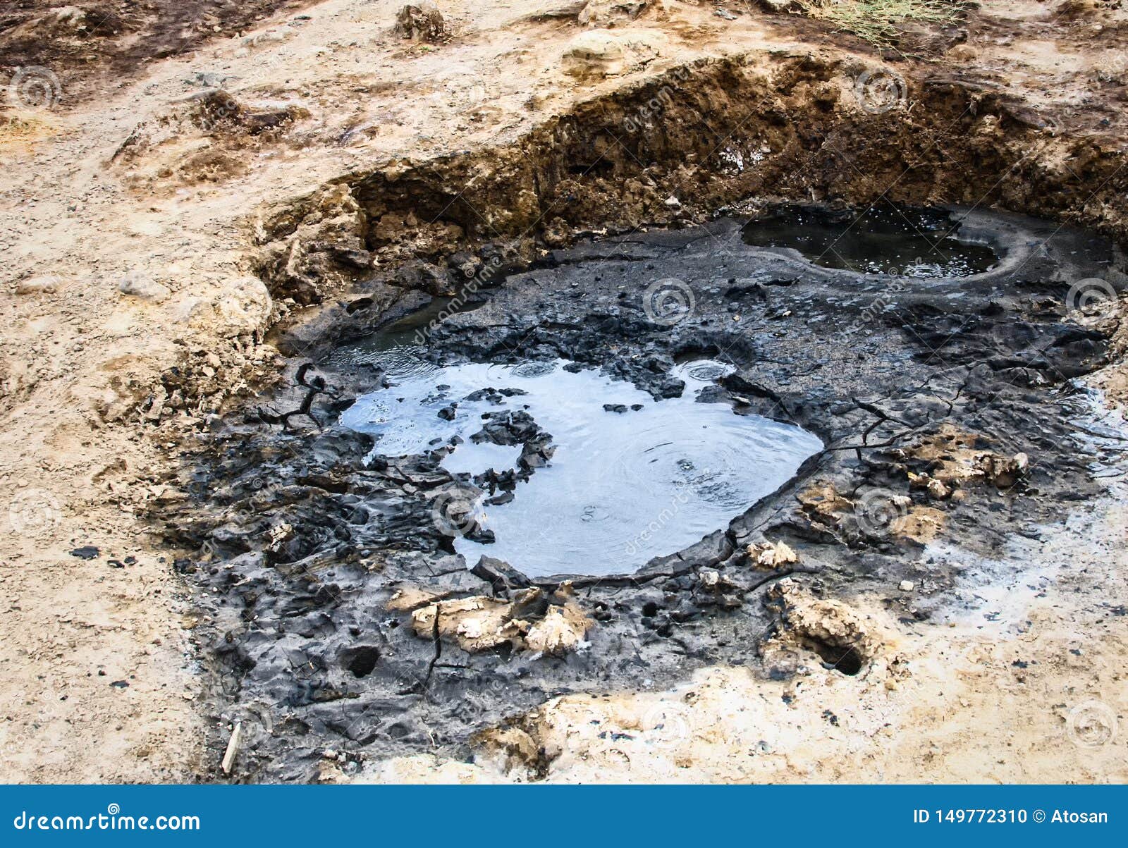 Muddy hot spring stock photo. Image of geyser, dangerous - 149772310