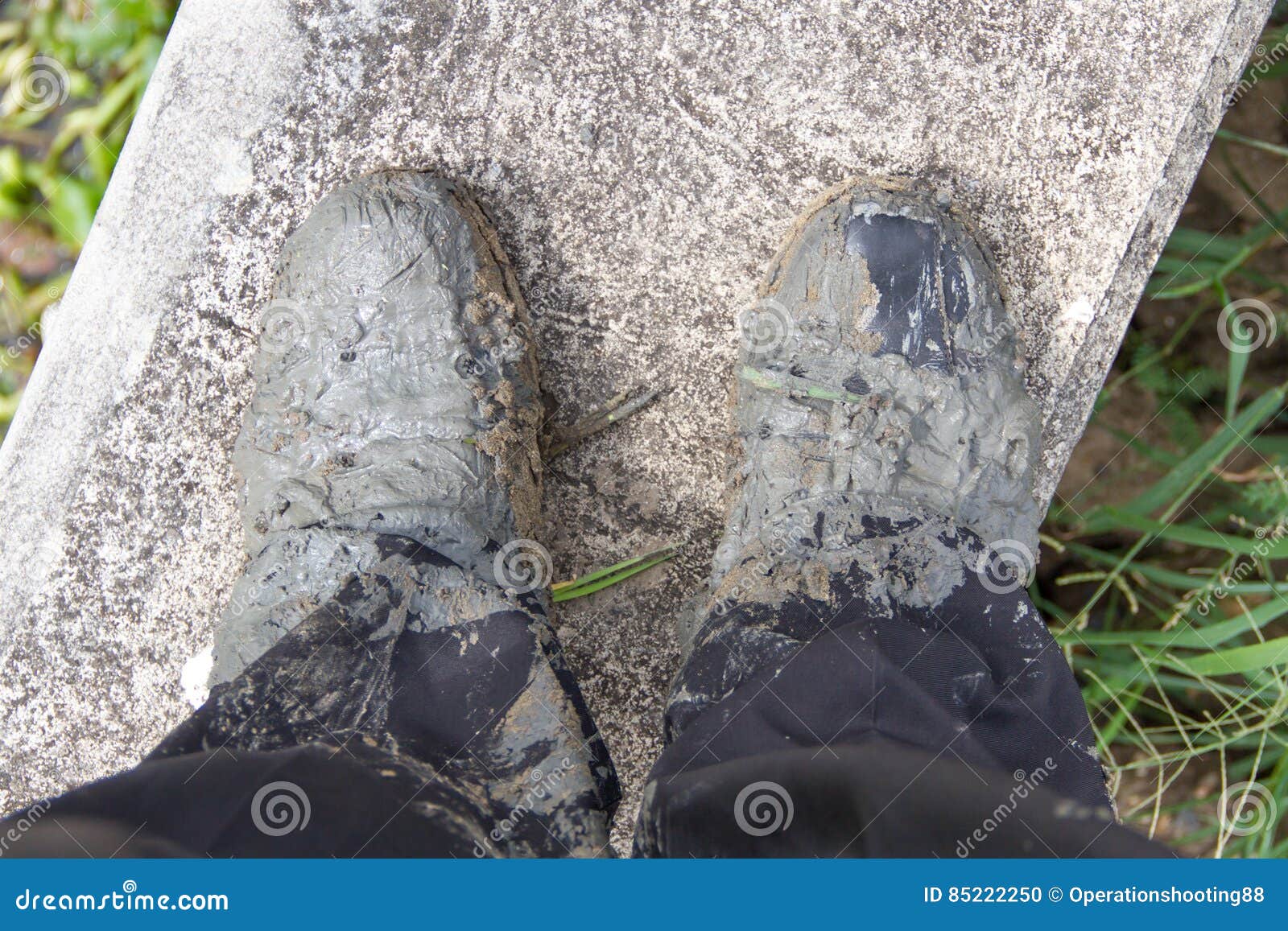 Muddy leather shoes stock photo. Image of fashion, clothing - 85222250