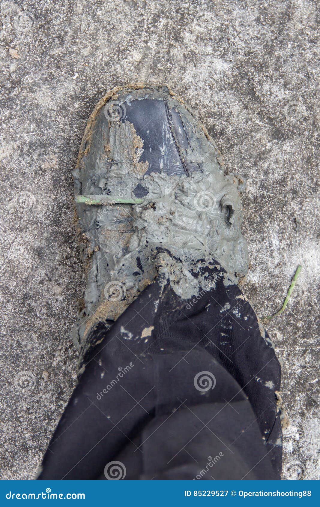 Muddy leather shoes stock image. Image of sneakers, boot - 85229527