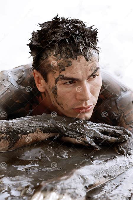 Muddy man stock photo. Image of thoughts, handsome, hands - 9232732