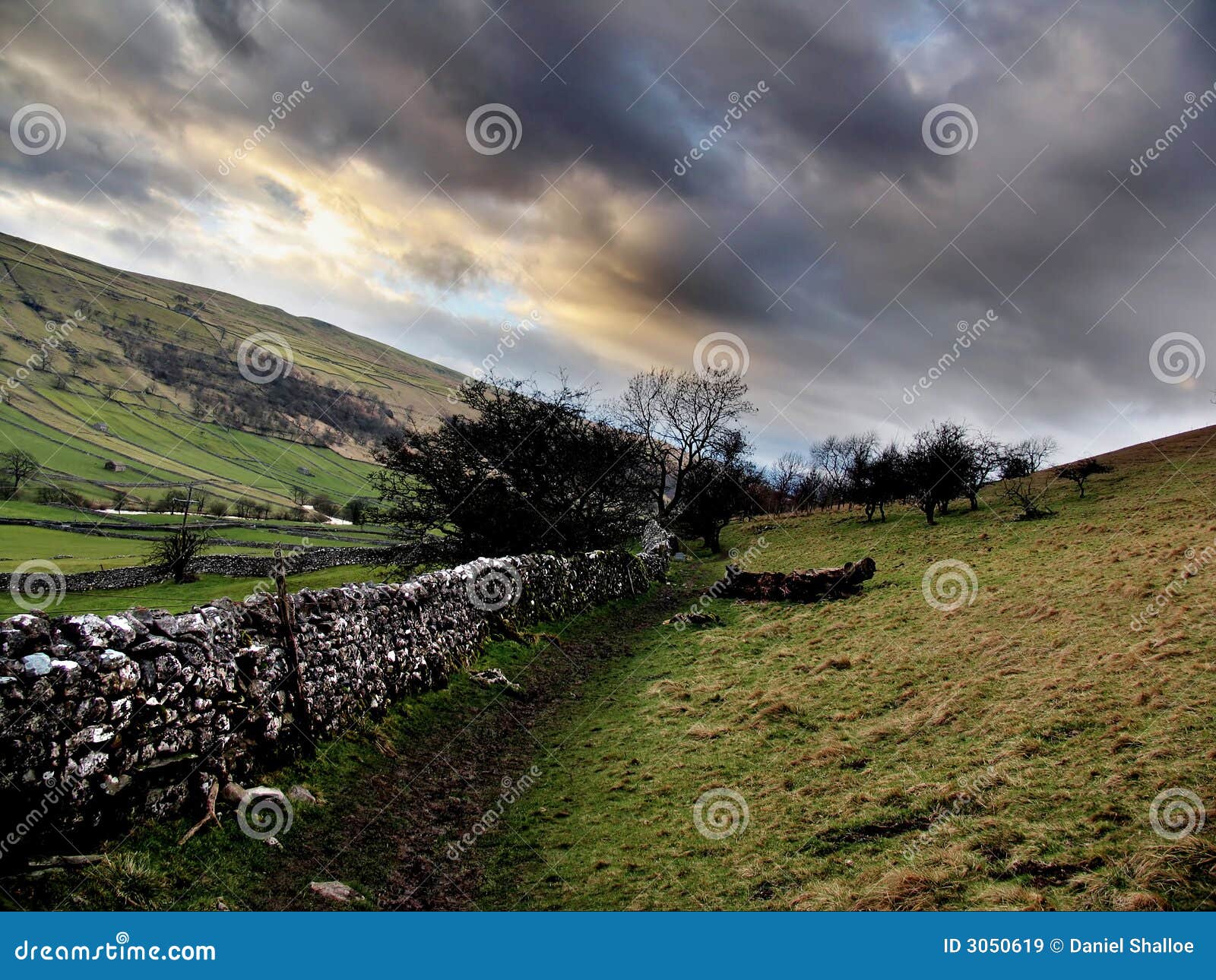 Muddy path stock image. Image of stone, dried, fields - 3050619