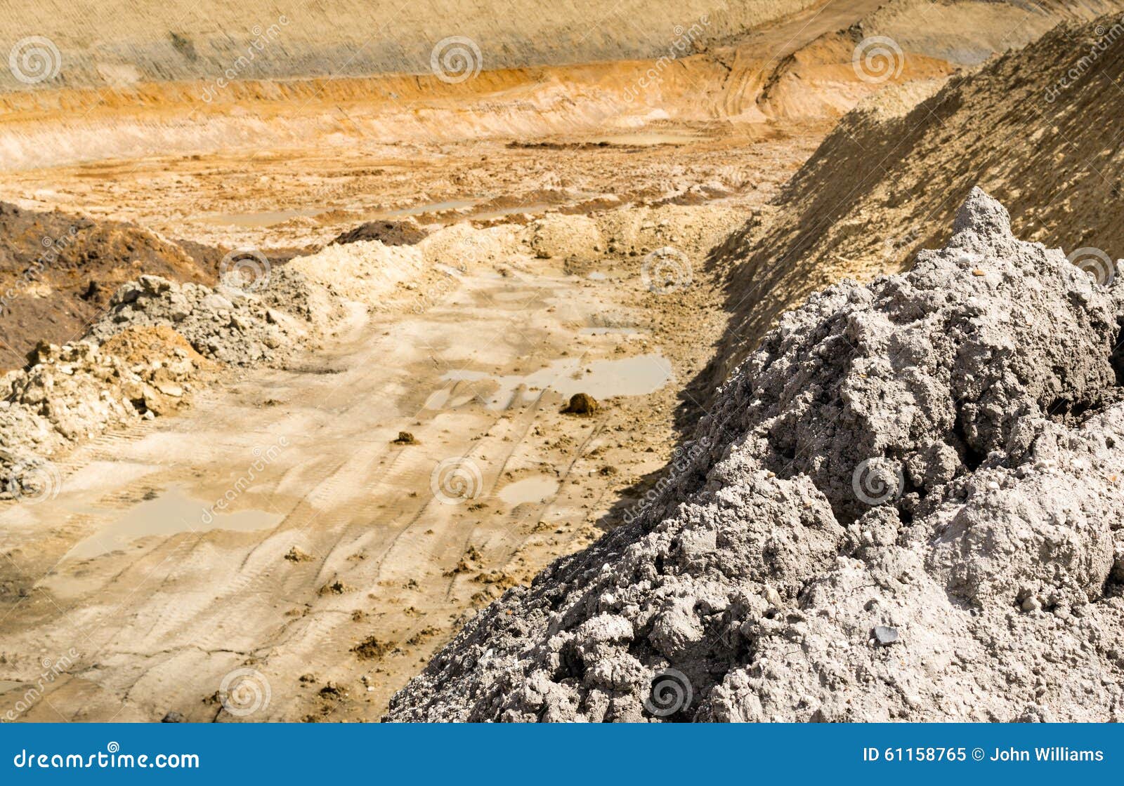 Muddy Quarry stock image. Image of material, excavation - 61158765