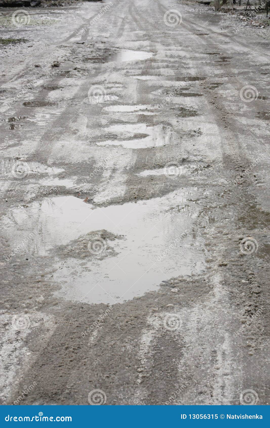 Muddy road stock image. Image of patterns, rain, road - 13056315